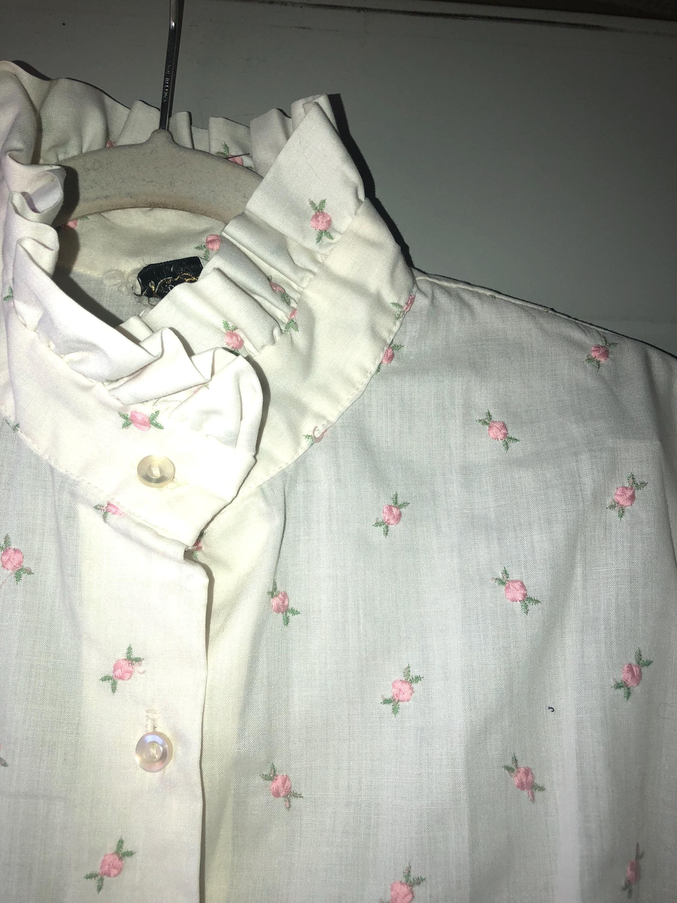 Rhoda Lee Vintage 60s/70s Cottagecore Rosebud Long Sleeve Top - Etsy
