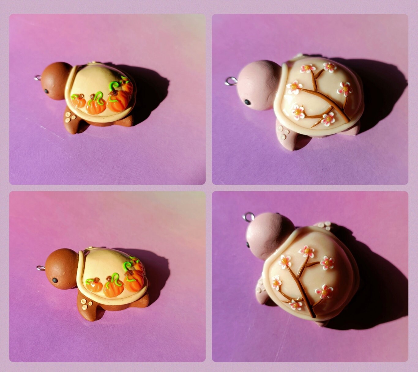 Turtle Keyring | Kawaii Style | Polymer Clay Turtle | Kawaii Turtle ...
