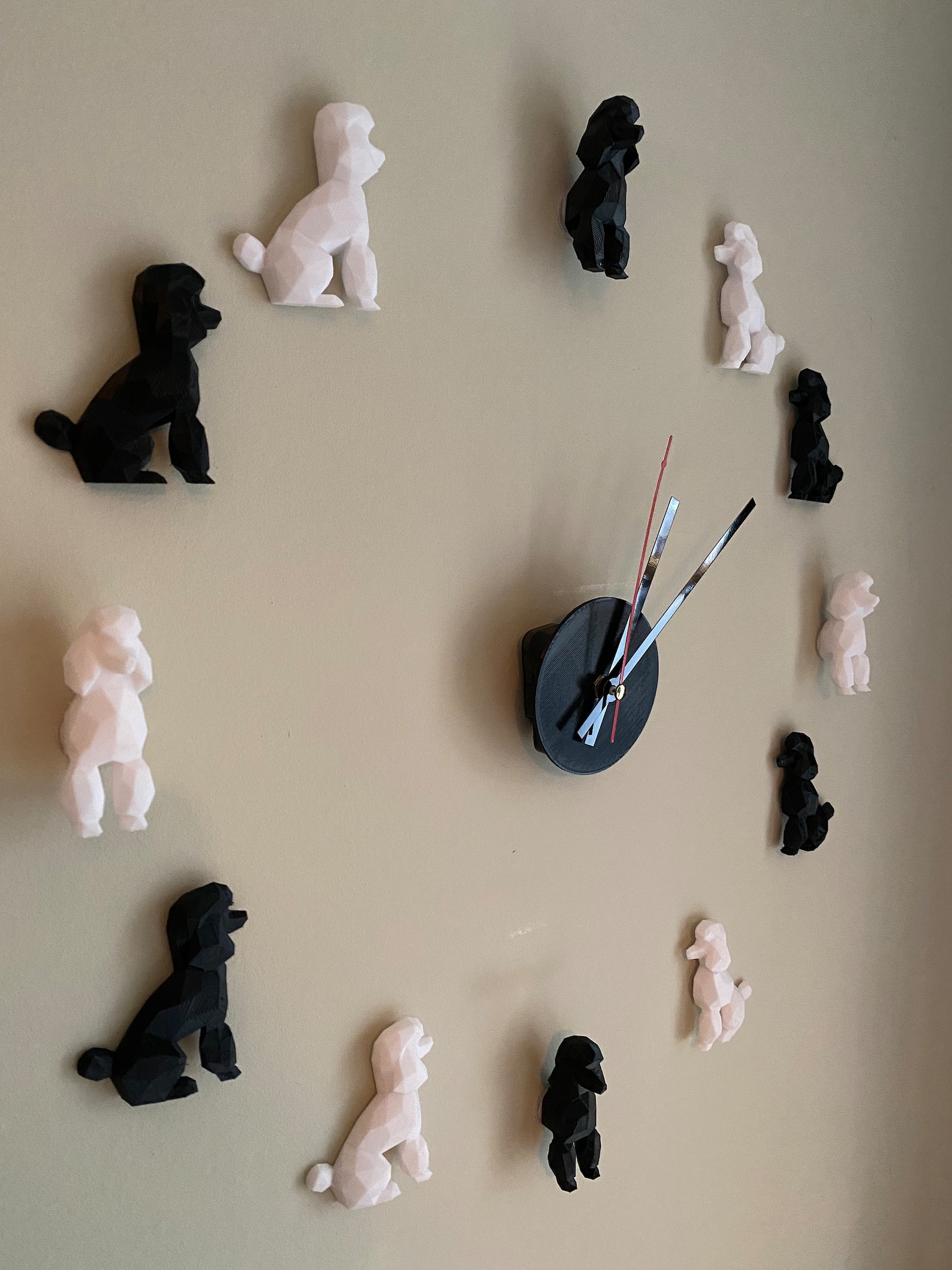 Wall Clock 3D Poodle Truly Unique Super Cute Gift for Poodle Lovers - Etsy