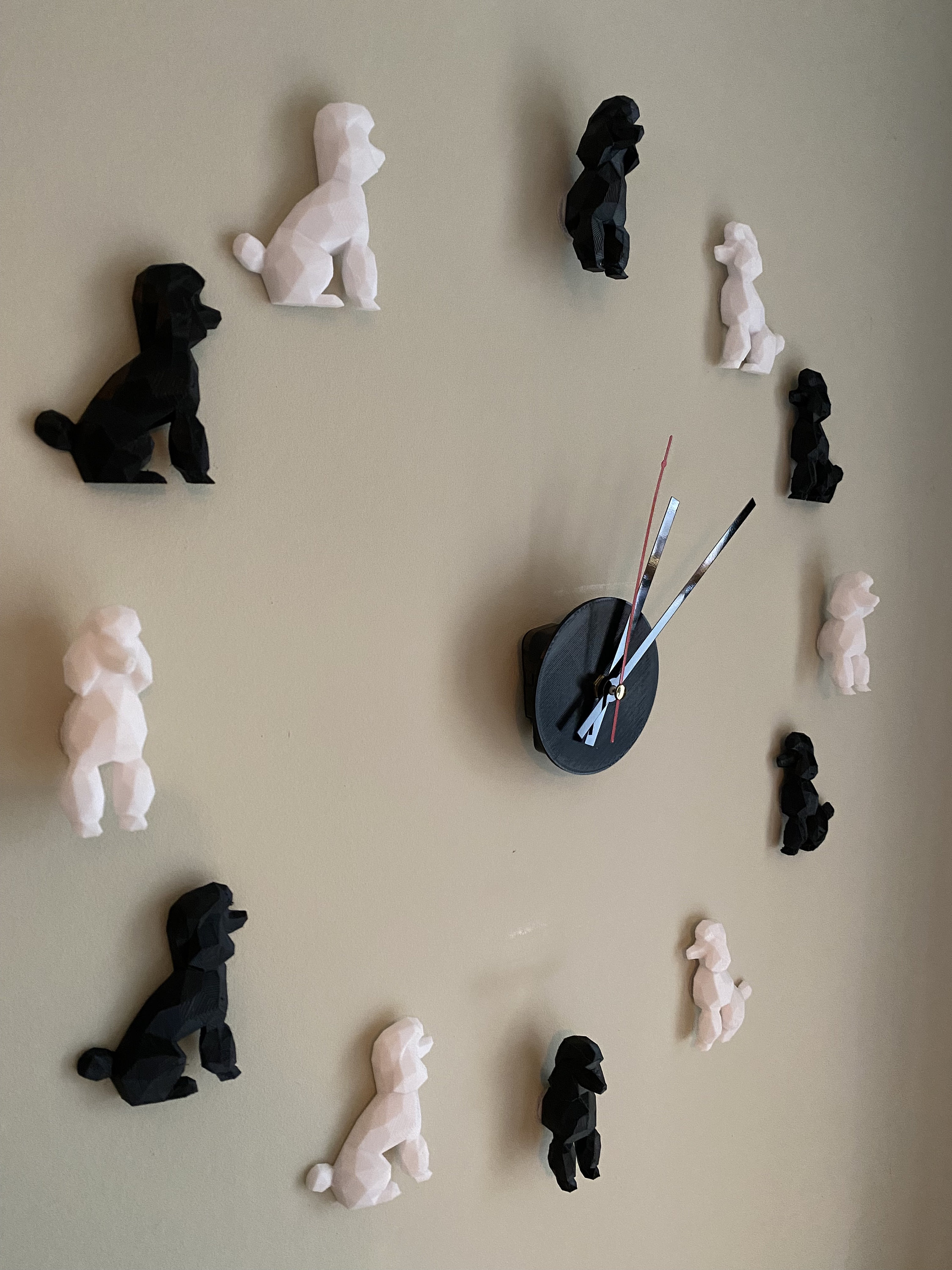 3D Poodle Wall Clock: Unique Gift for Poodle Lovers - Etsy UK