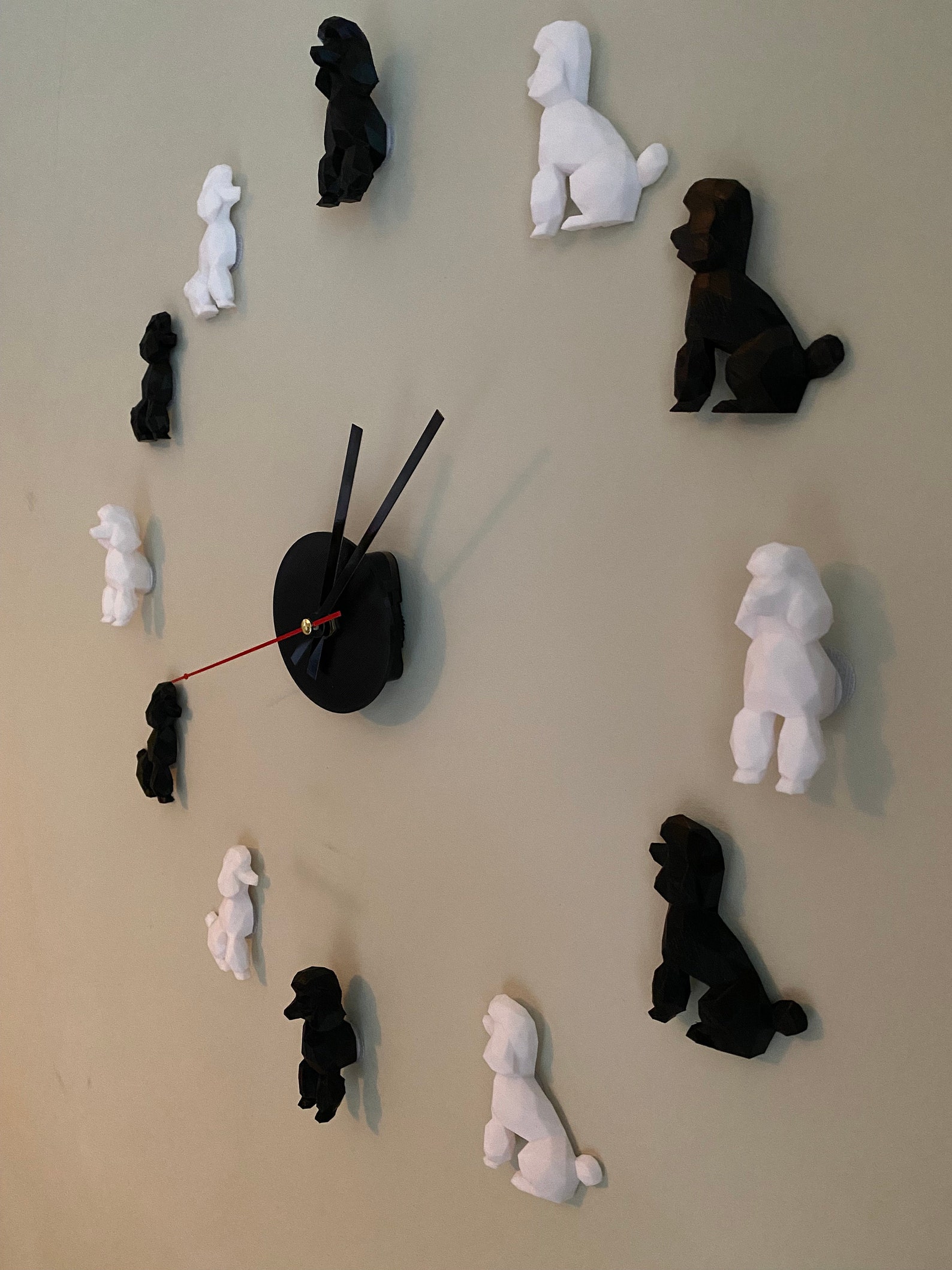 3D Poodle Wall Clock: Unique Gift for Poodle Lovers - Etsy UK