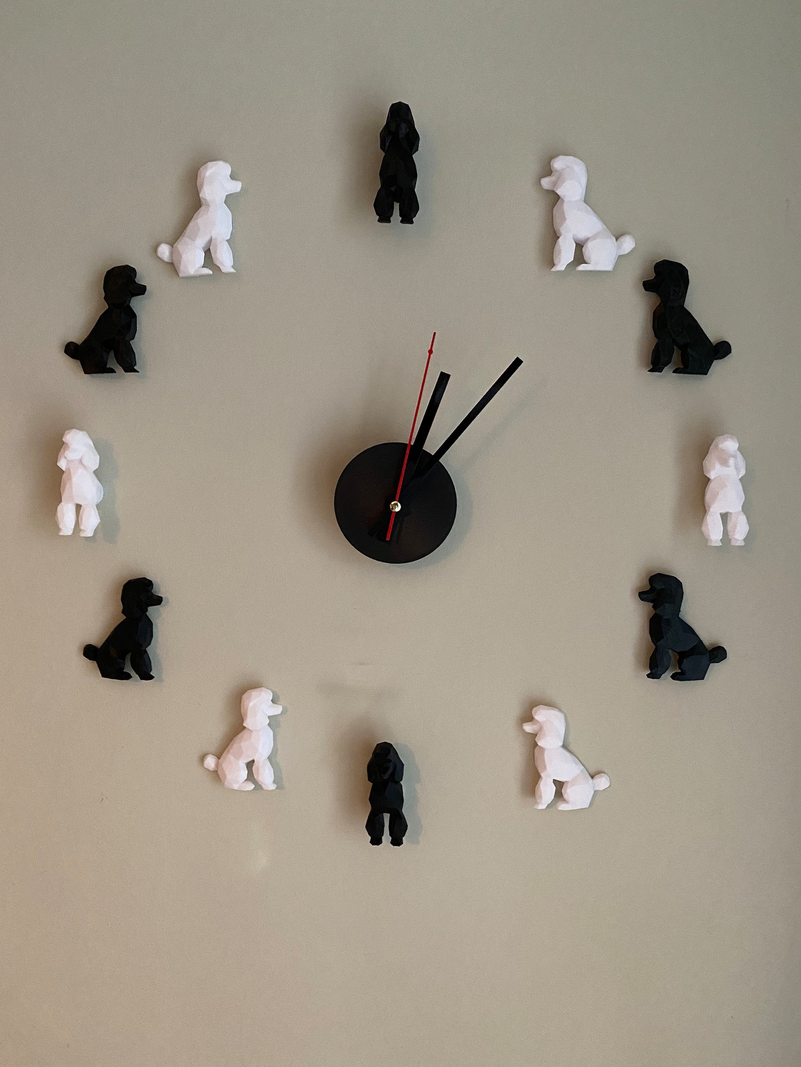 3D Poodle Wall Clock: Unique Gift for Poodle Lovers - Etsy