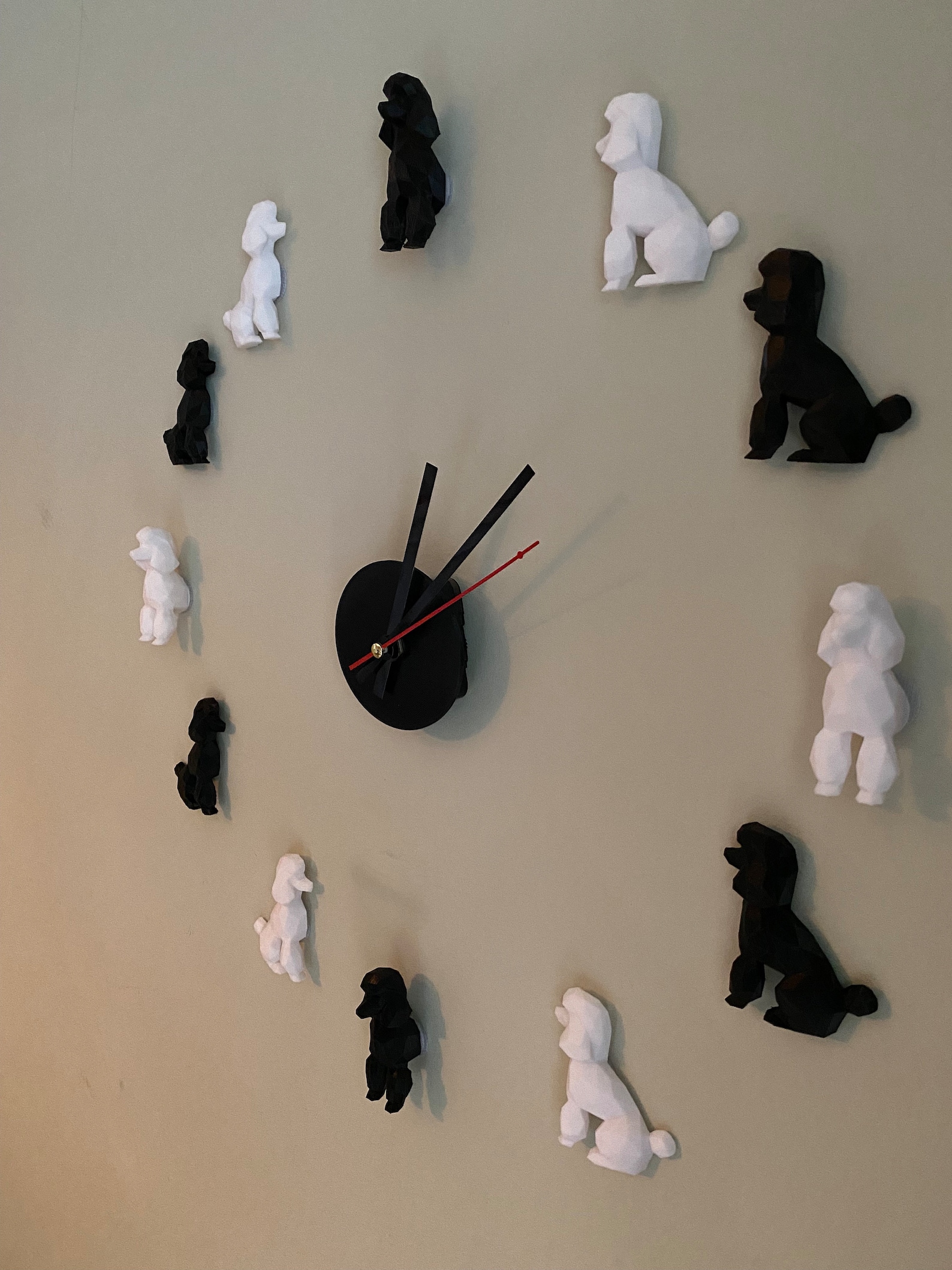 3D Poodle Wall Clock: Unique Gift for Poodle Lovers - Etsy