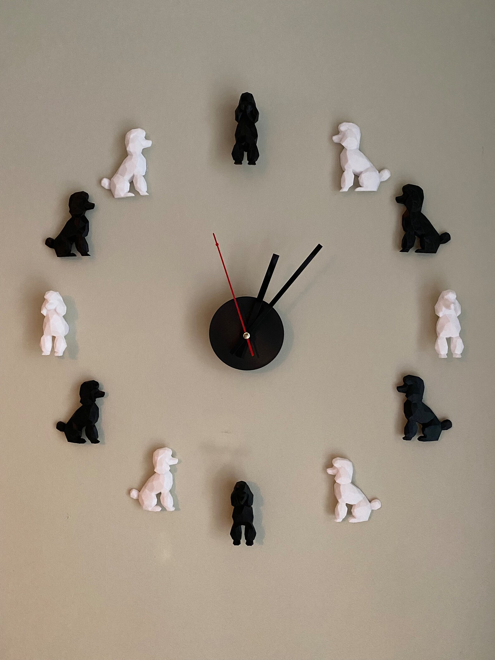 3D Poodle Wall Clock: Unique Gift for Poodle Lovers - Etsy