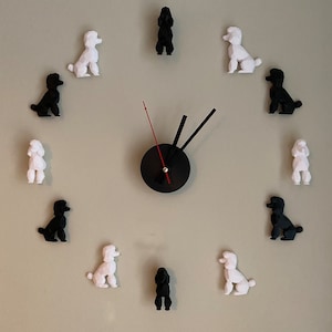 Wall Clock 3D Poodle Truly Unique Super Cute Gift for Poodle Lovers - Etsy