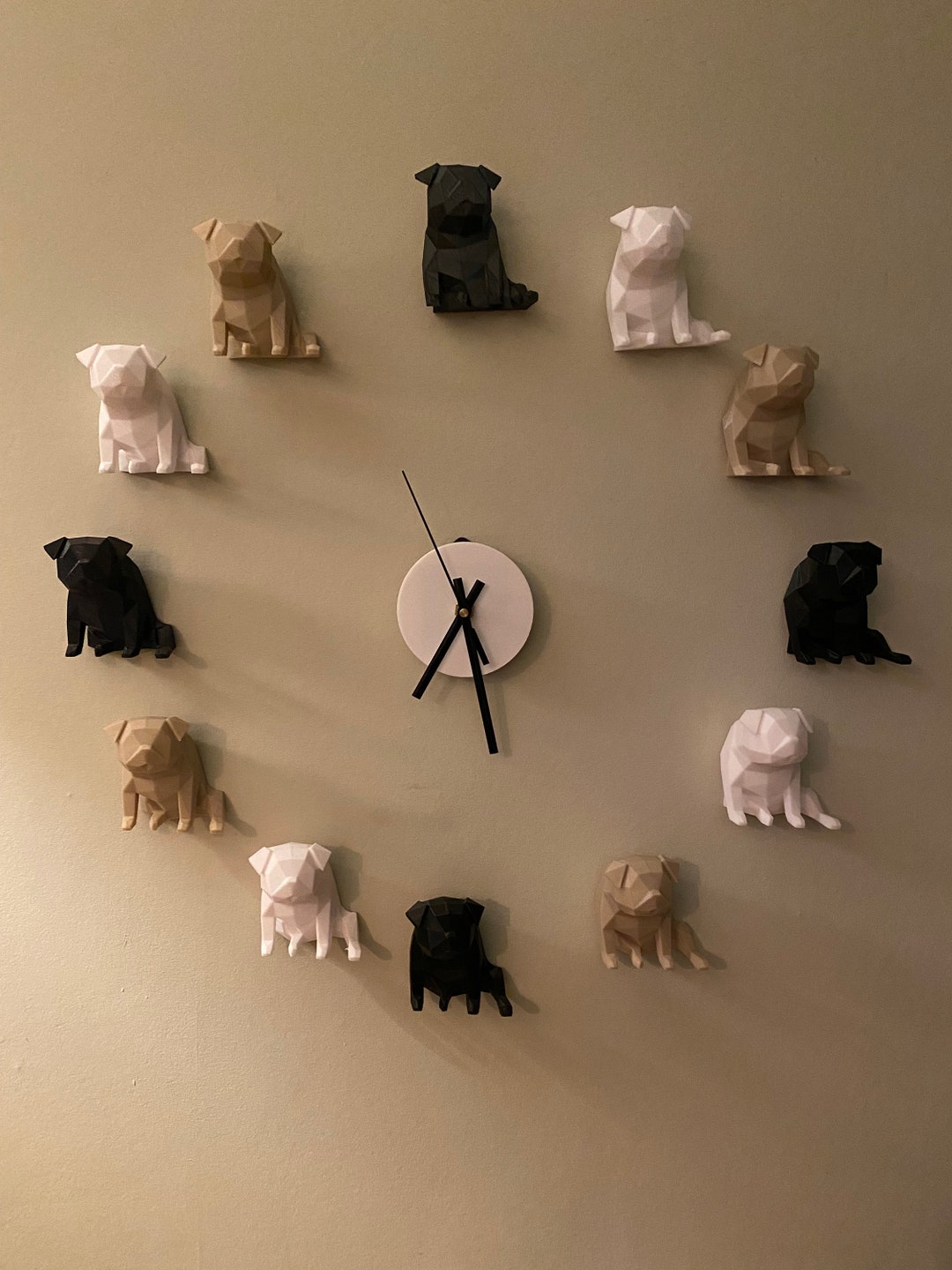Wall Clock 3D Pug Truly Unique Super Cute Gift for Pug Lovers - Etsy