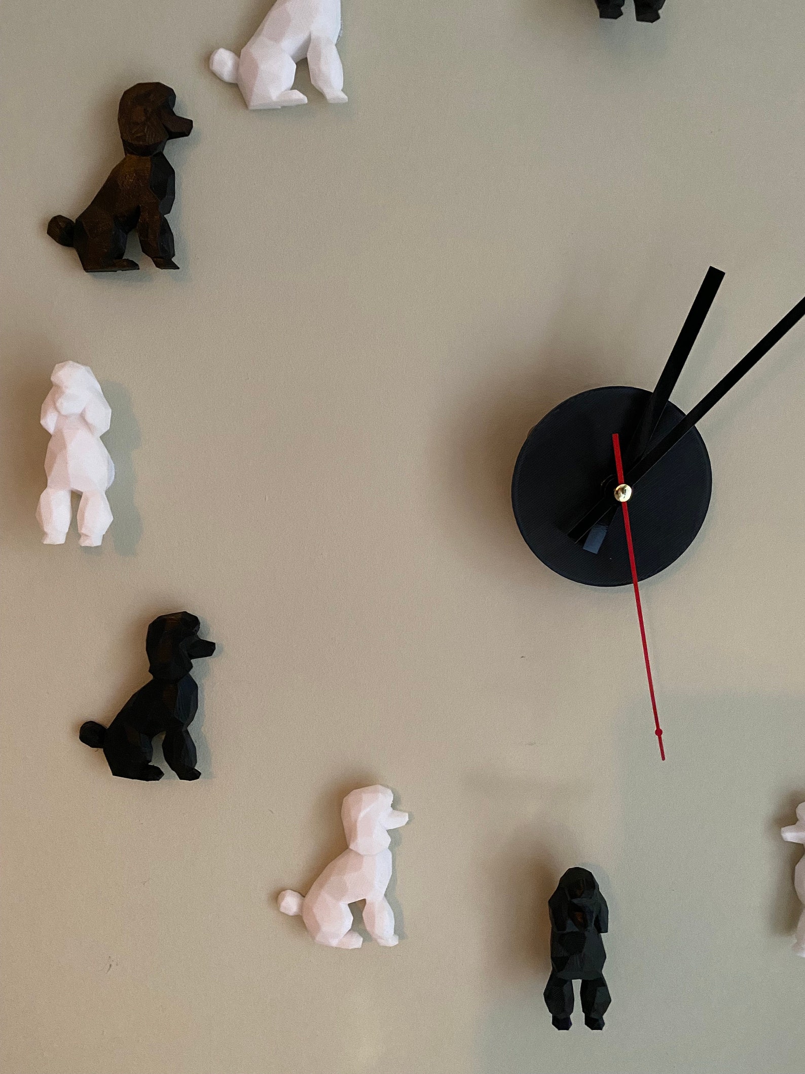 Wall Clock 3D Poodle Truly Unique Super Cute Gift for Poodle Lovers - Etsy