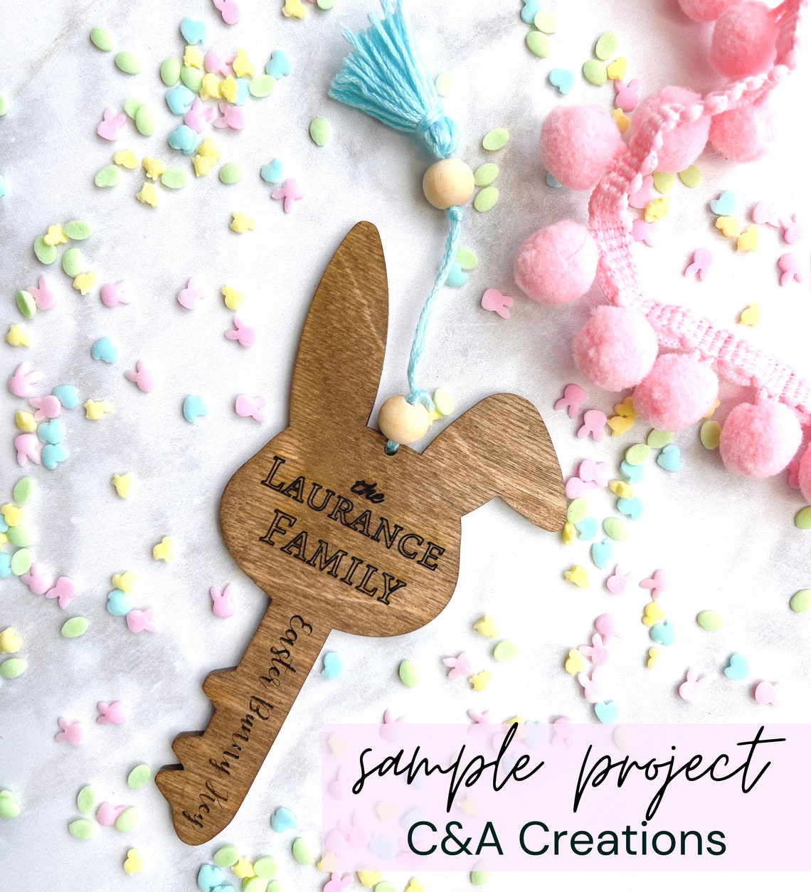 DIGITAL FILE Magic Easter Bunny Key SVG Laser Cutter File Designed for ...