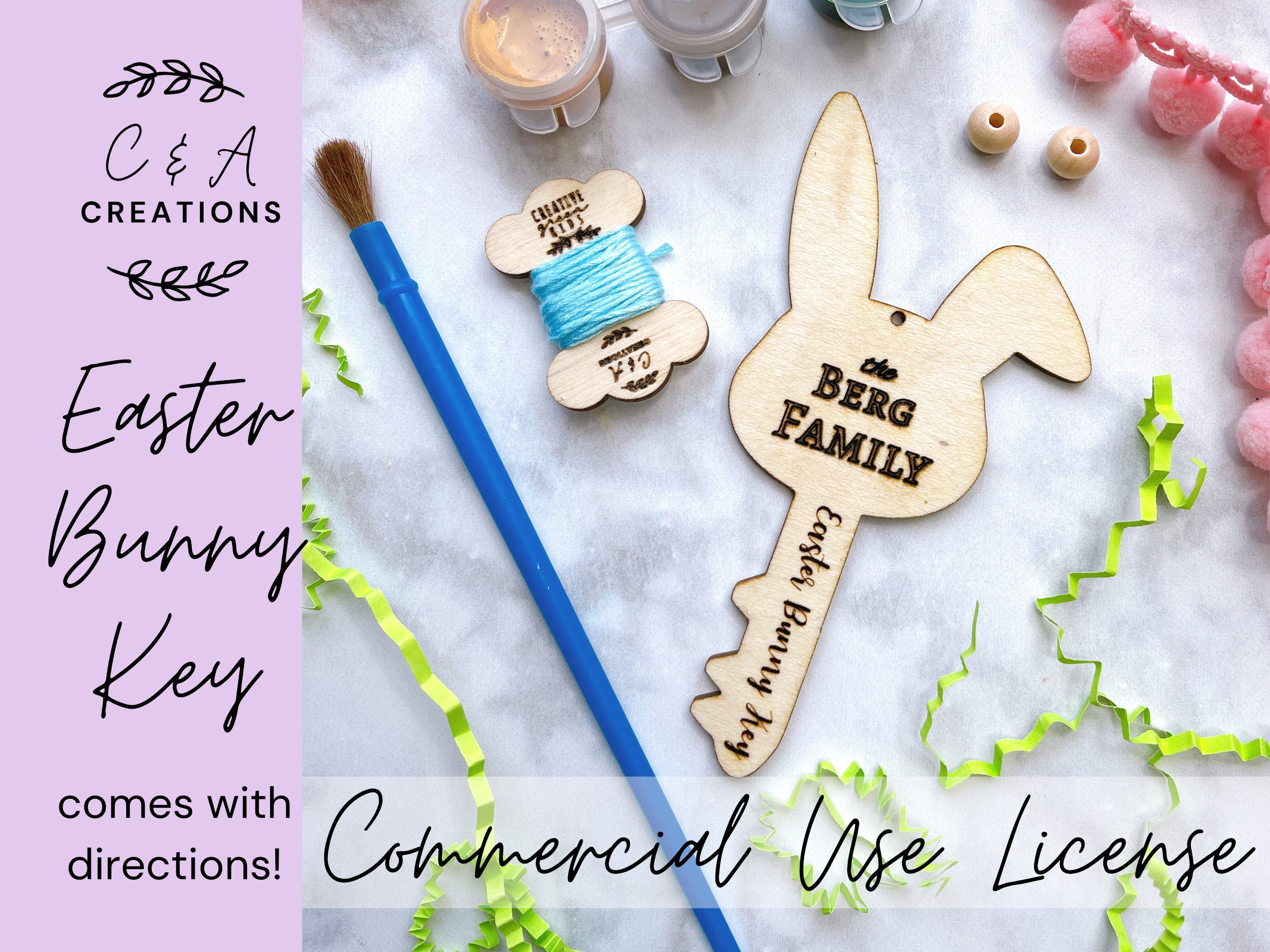 DIGITAL FILE Magic Easter Bunny Key SVG Laser Cutting File Designed for ...