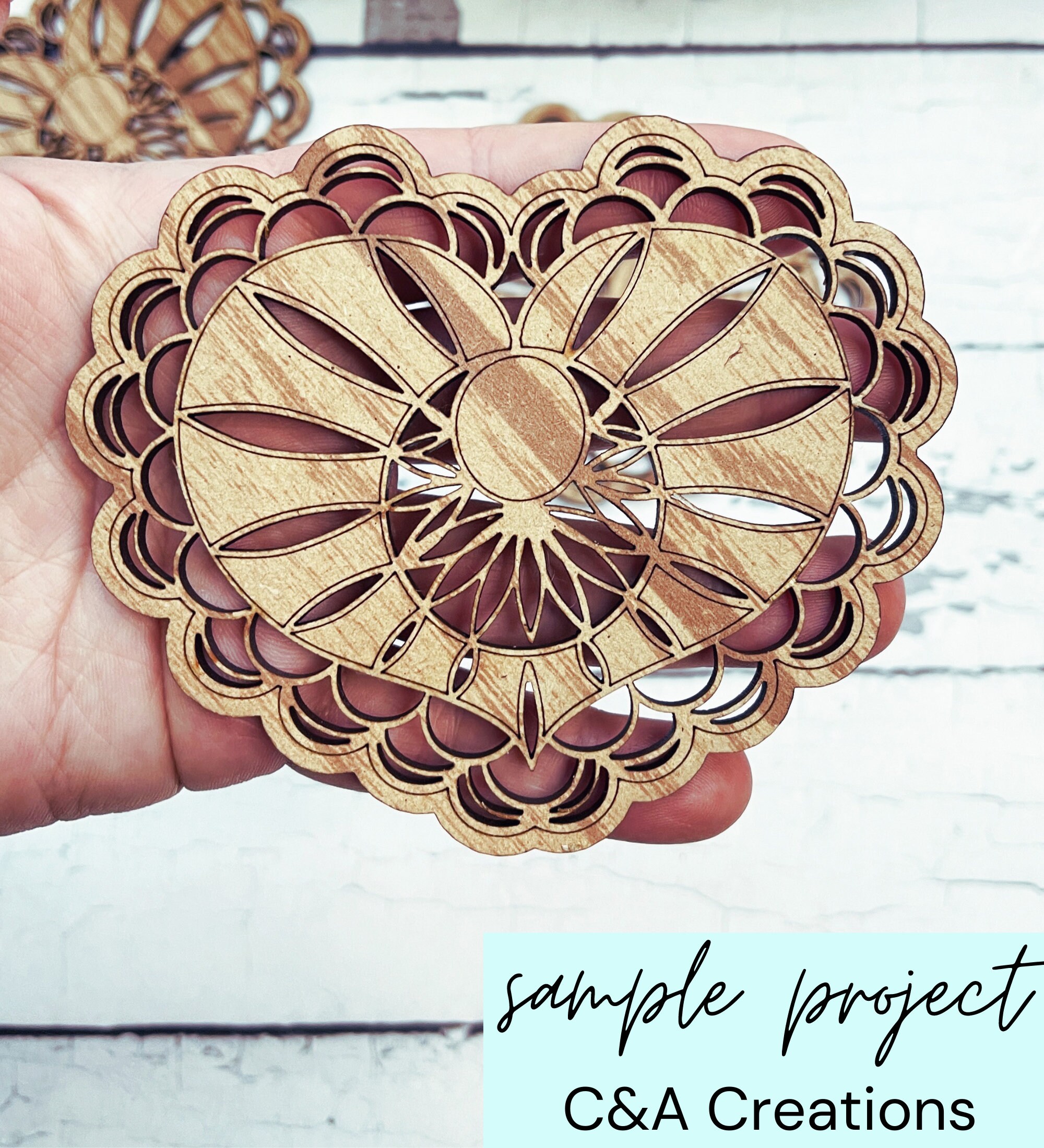 DIGITAL FILE Heart Shaped Lacy Doily SVG Laser Cutting File - Etsy