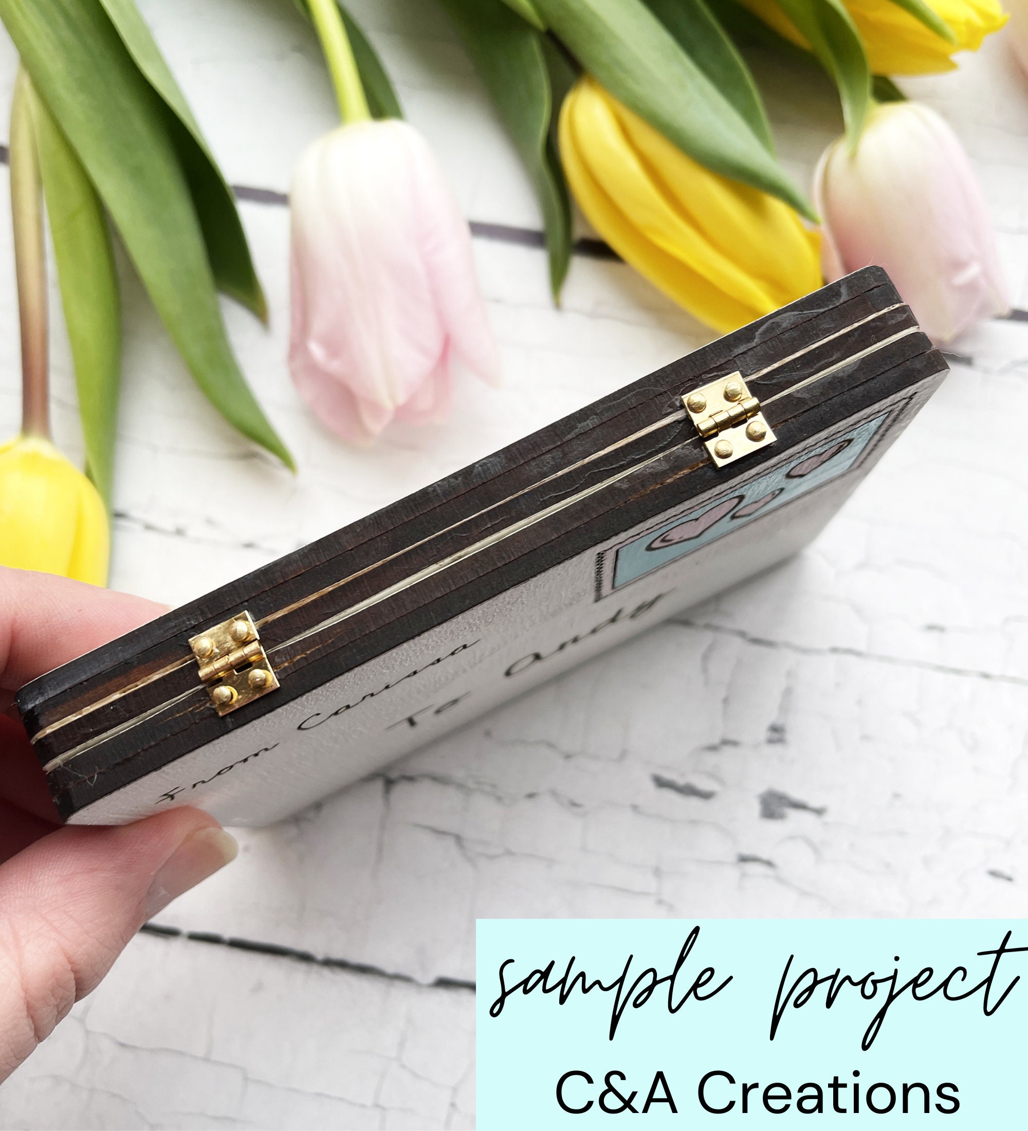 DIGITAL FILE Personalizable Envelope Hinged Box SVG Laser | Etsy