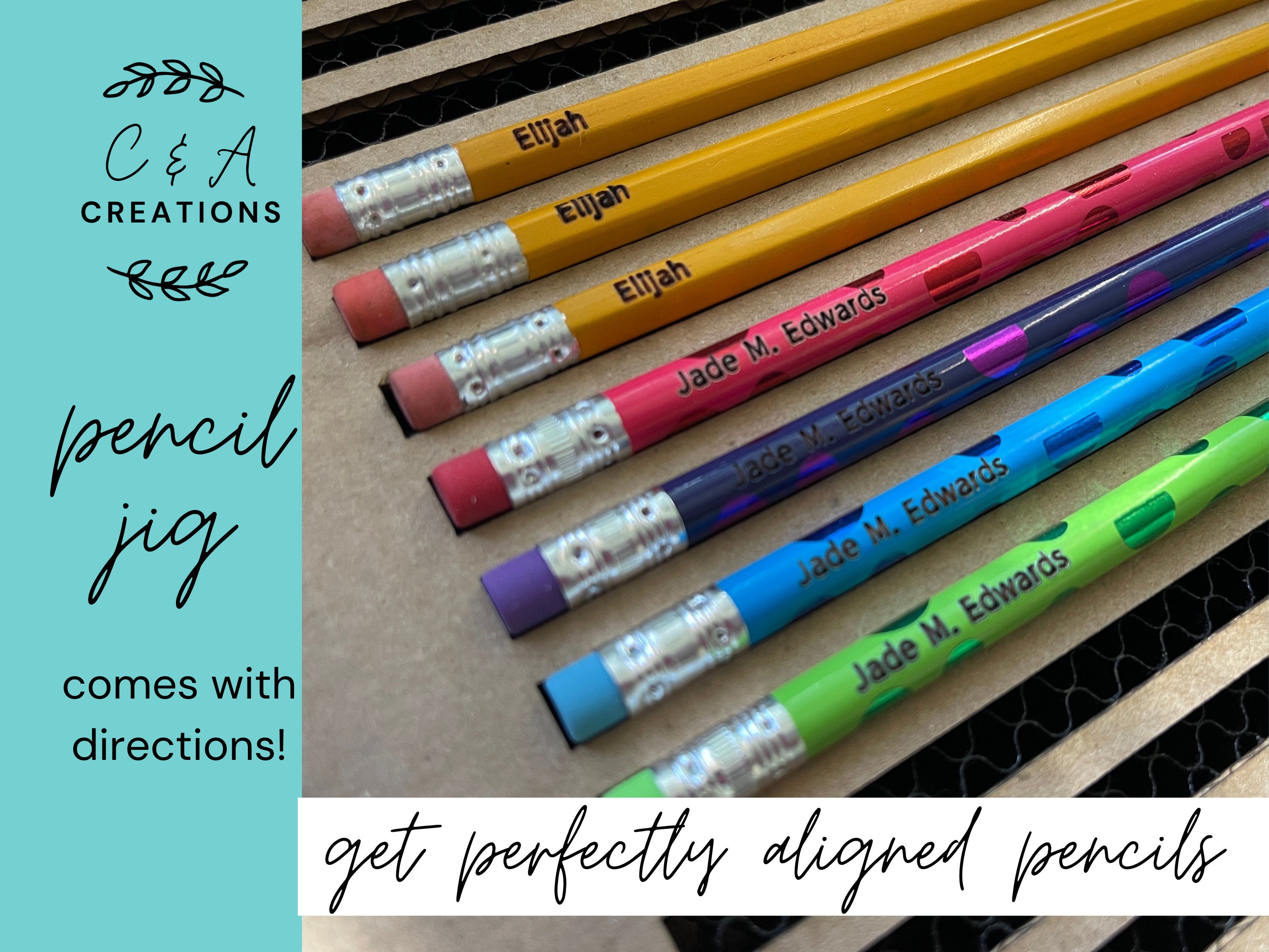 DIGITAL FILE Glowforge Pencil Jig SVG Downloadable File | Etsy