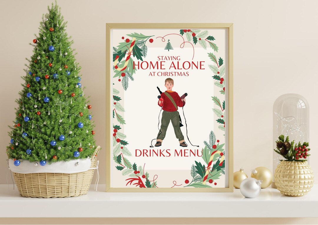 Home Alone Christmas Drinks Menu Digital Download - Etsy