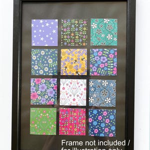 Unframed A4 Collage / Print Floral Patchwork Style Wall Art Colourful ...