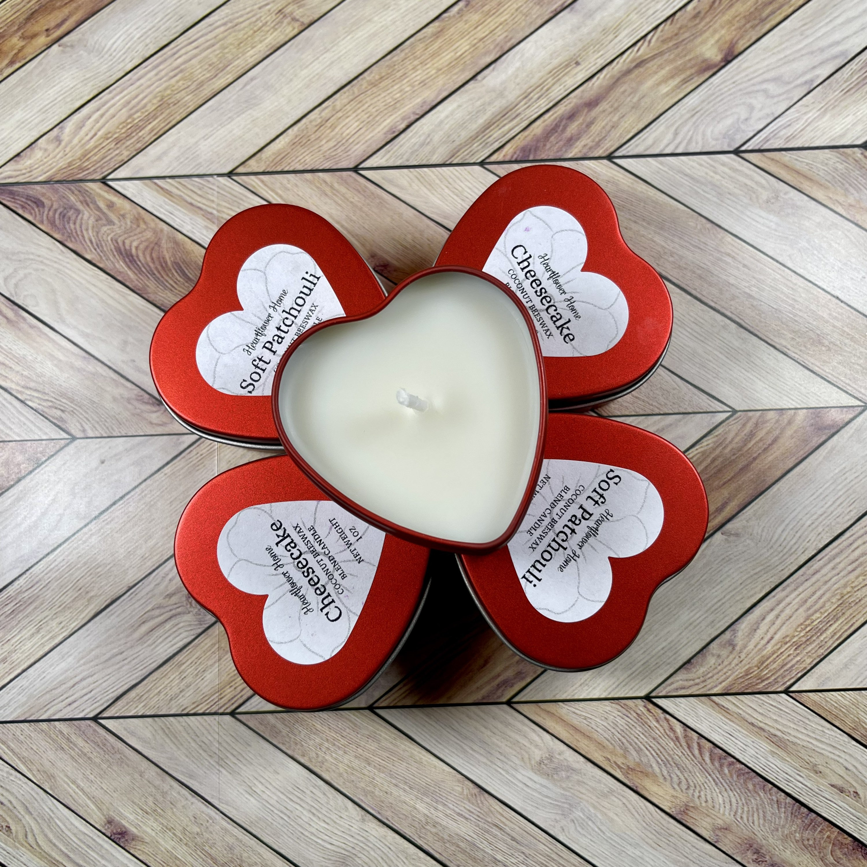 Mini Heart Candles Heart Shape Tins 1 Oz - Etsy