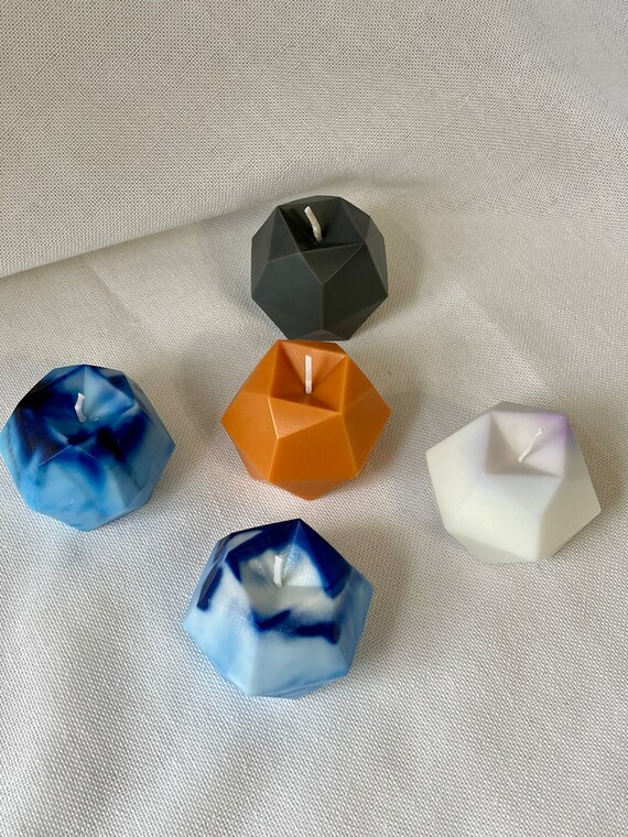 Diamond Gem Hexagon Shape Pillar Candles. Variety of Colors & - Etsy