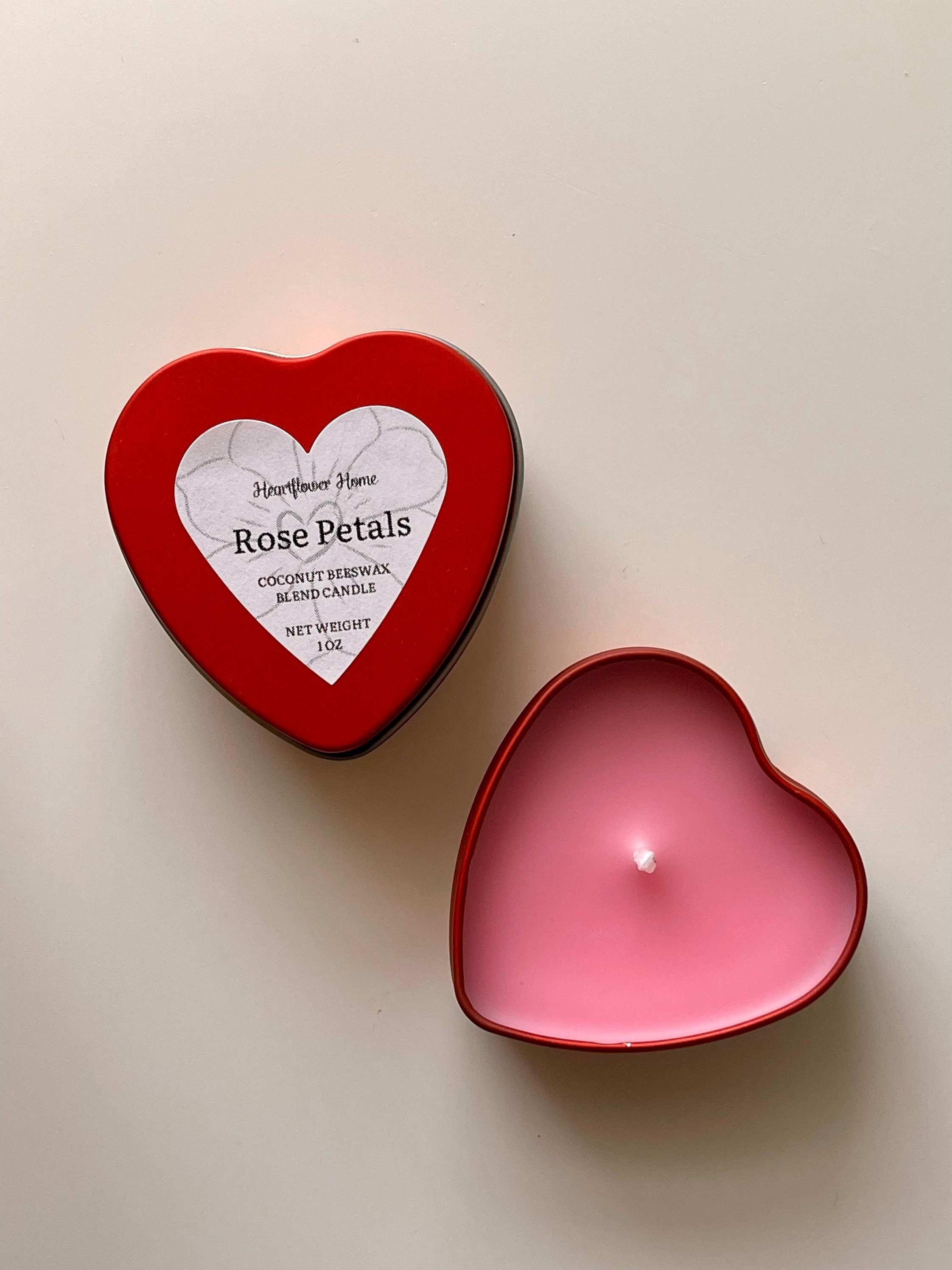 Mini Heart Candles Heart Shape Tins 1 Oz - Etsy