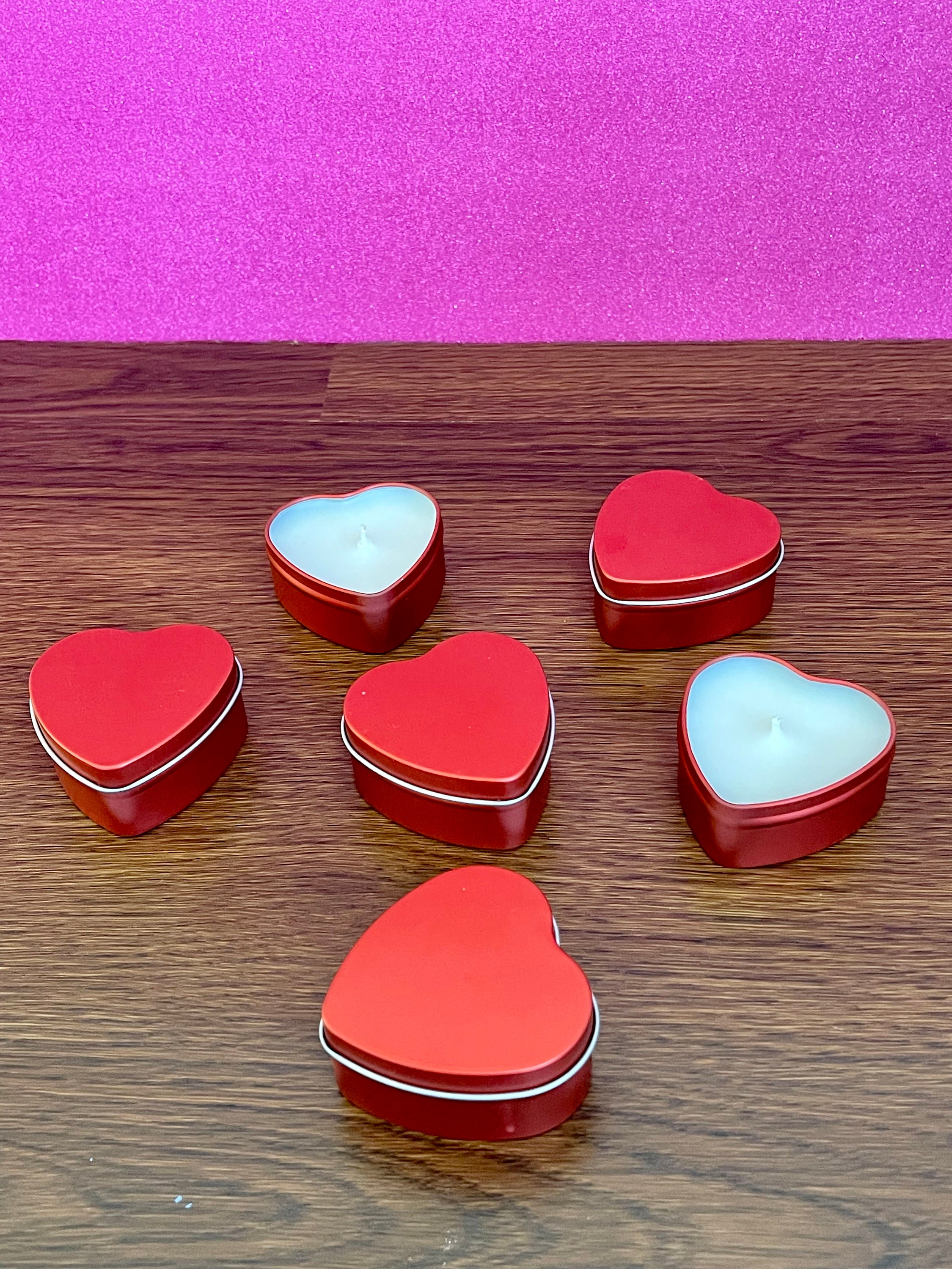 Mini Heart Candles Heart Shape Tins 1 Oz - Etsy