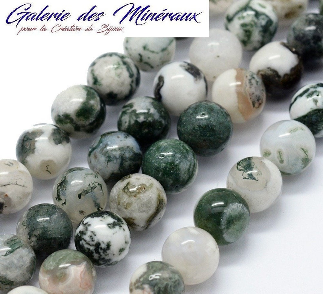AGATE d'ARBRE perles pierre naturelle perles naturelles gemstone en lot ...