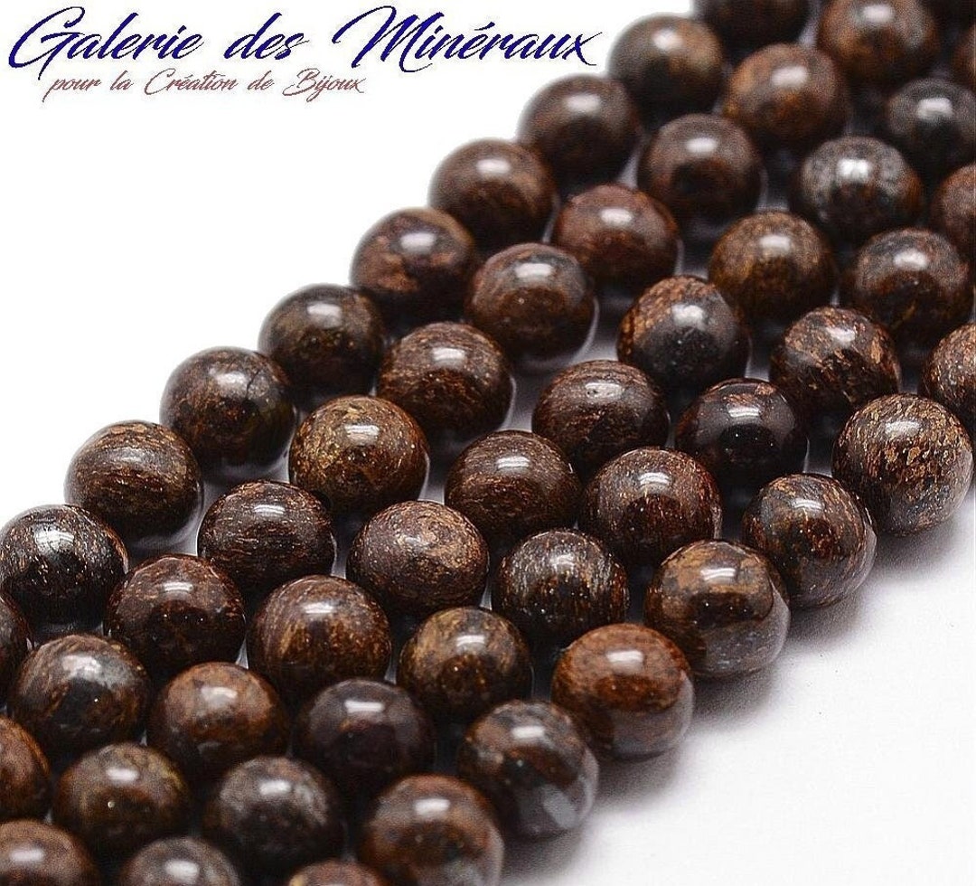 BRONZITE Gem Natural Stone in Batch of Round Beads in 6mm 8mm 10mm ...