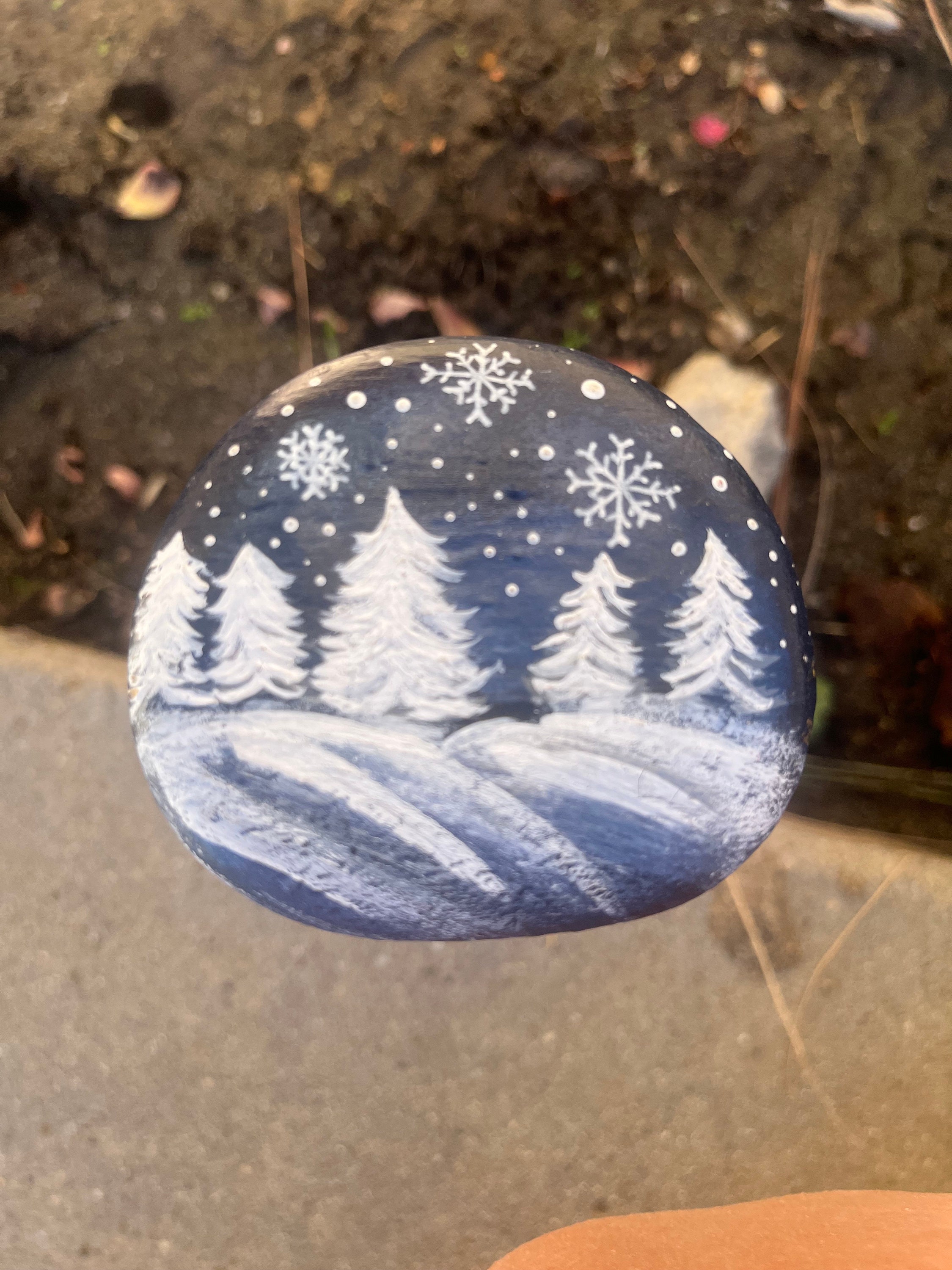 Beautiful Hand Painted Christmas Rocks - Etsy
