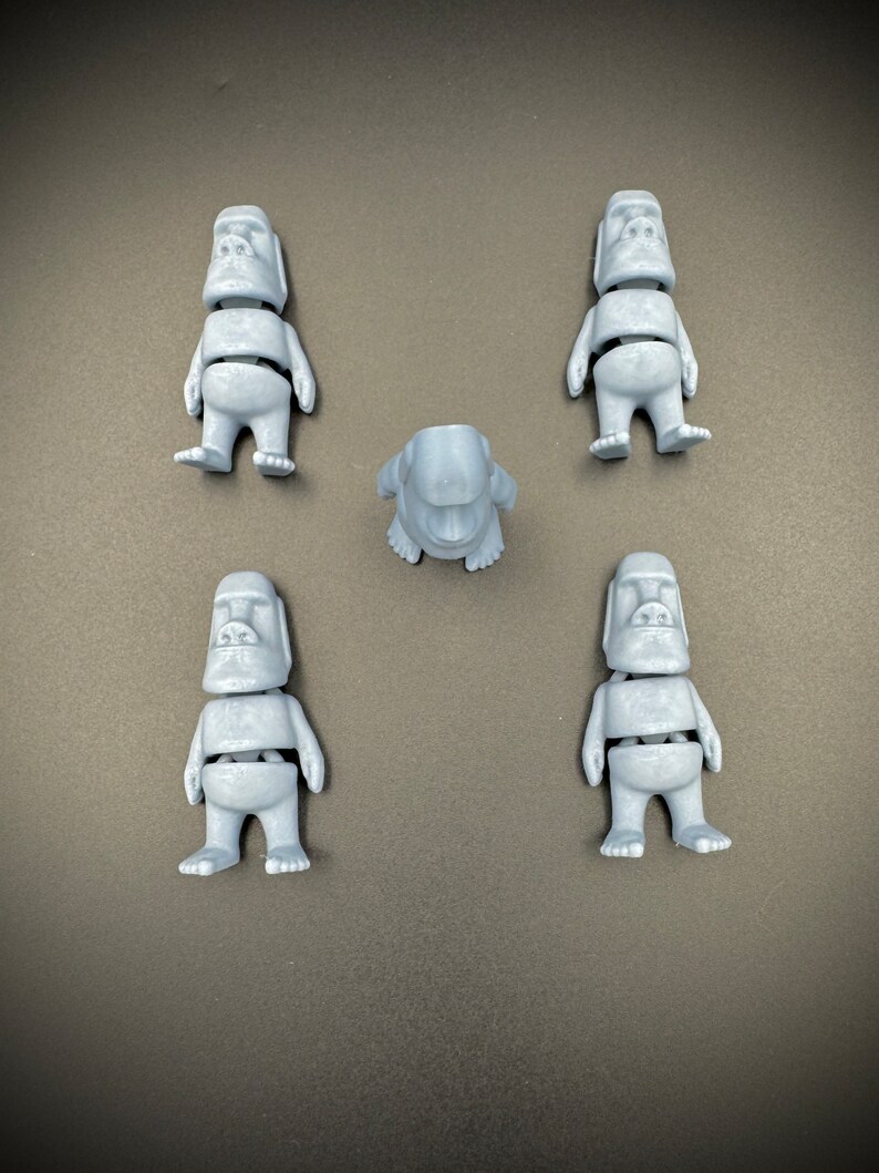 Tiny Moai 3d Printed Articulated Moai Sensory/stress/fidget Moai - Etsy