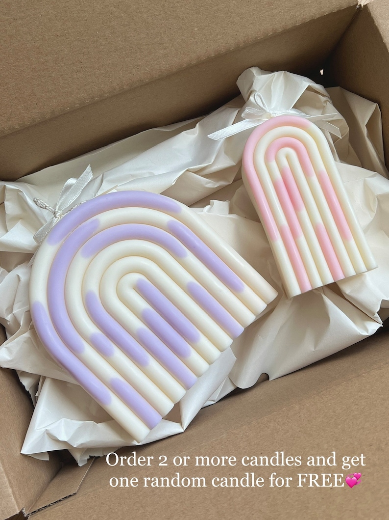 Vela de arco / Vela arco iris / Vela moderna / Regalo / Bougie / Vela ...