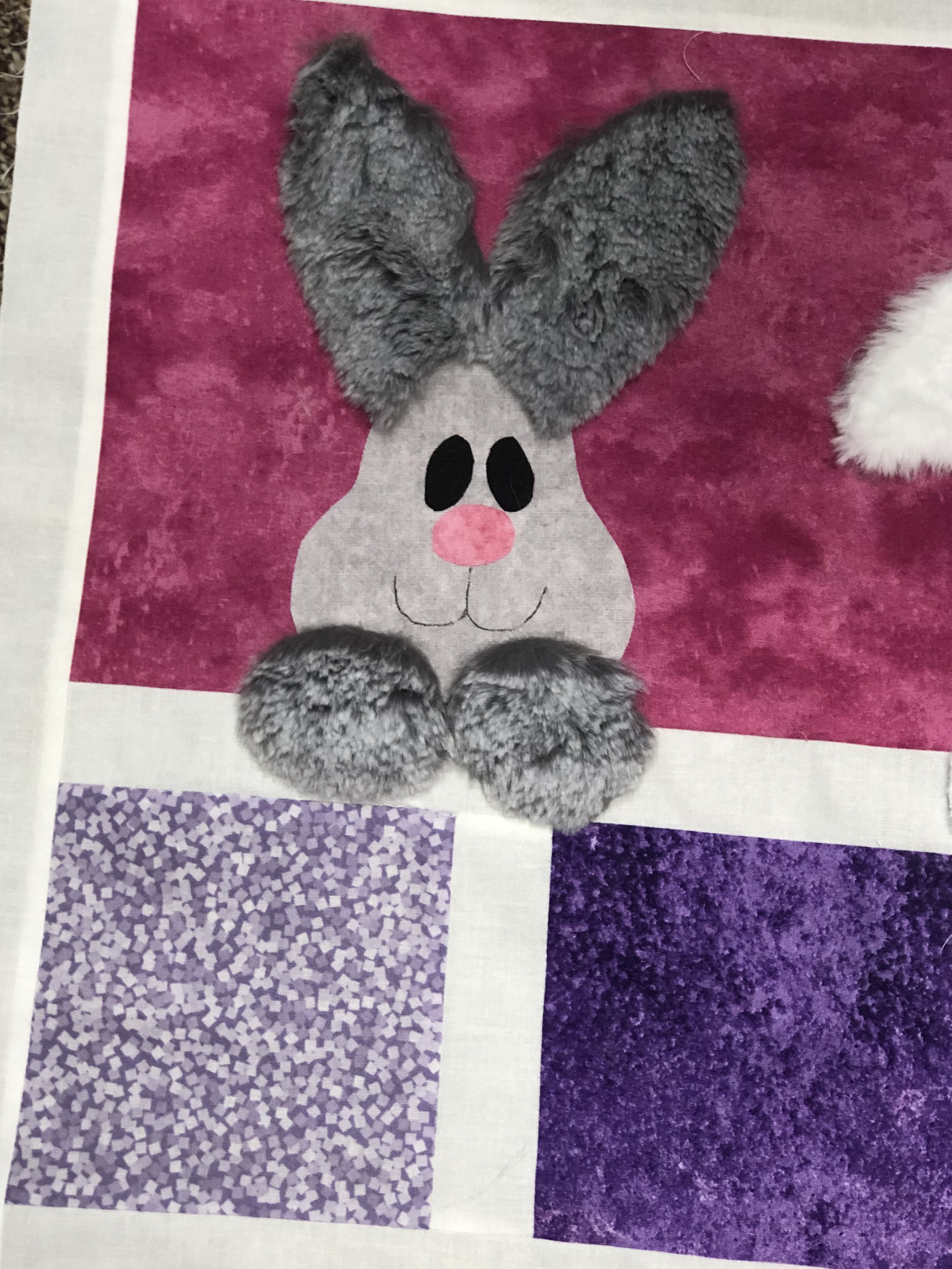 Northcott Furry Easter Bunny Appliqué Pre Cut Quilt - Etsy