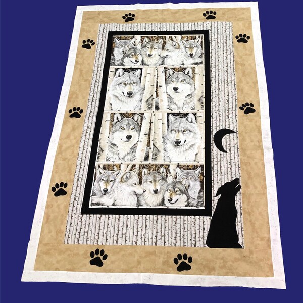 Northcott Wolf Fabric - Etsy