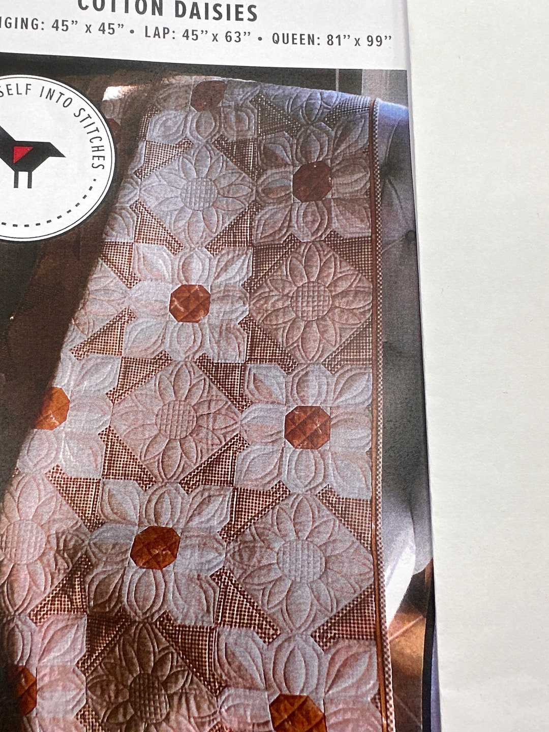 Cotton Daisies Quilt Kit in Aqua Blue and Yellow With Bumble Bees Lap ...