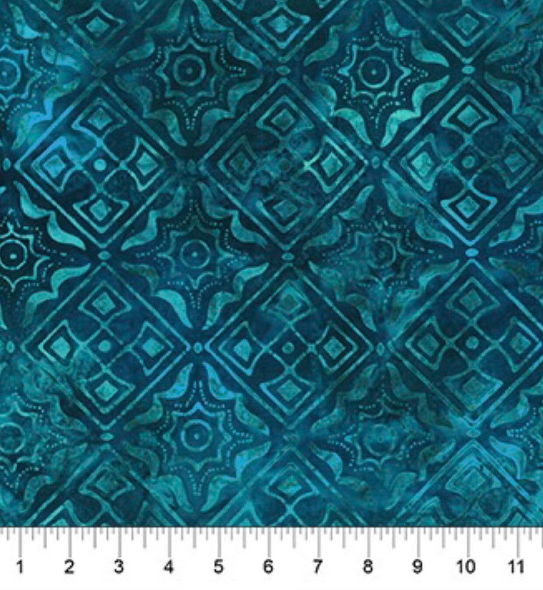 Banyan Batiks Artic Circle From Northcott Fabrics Green Aqua Diamond ...