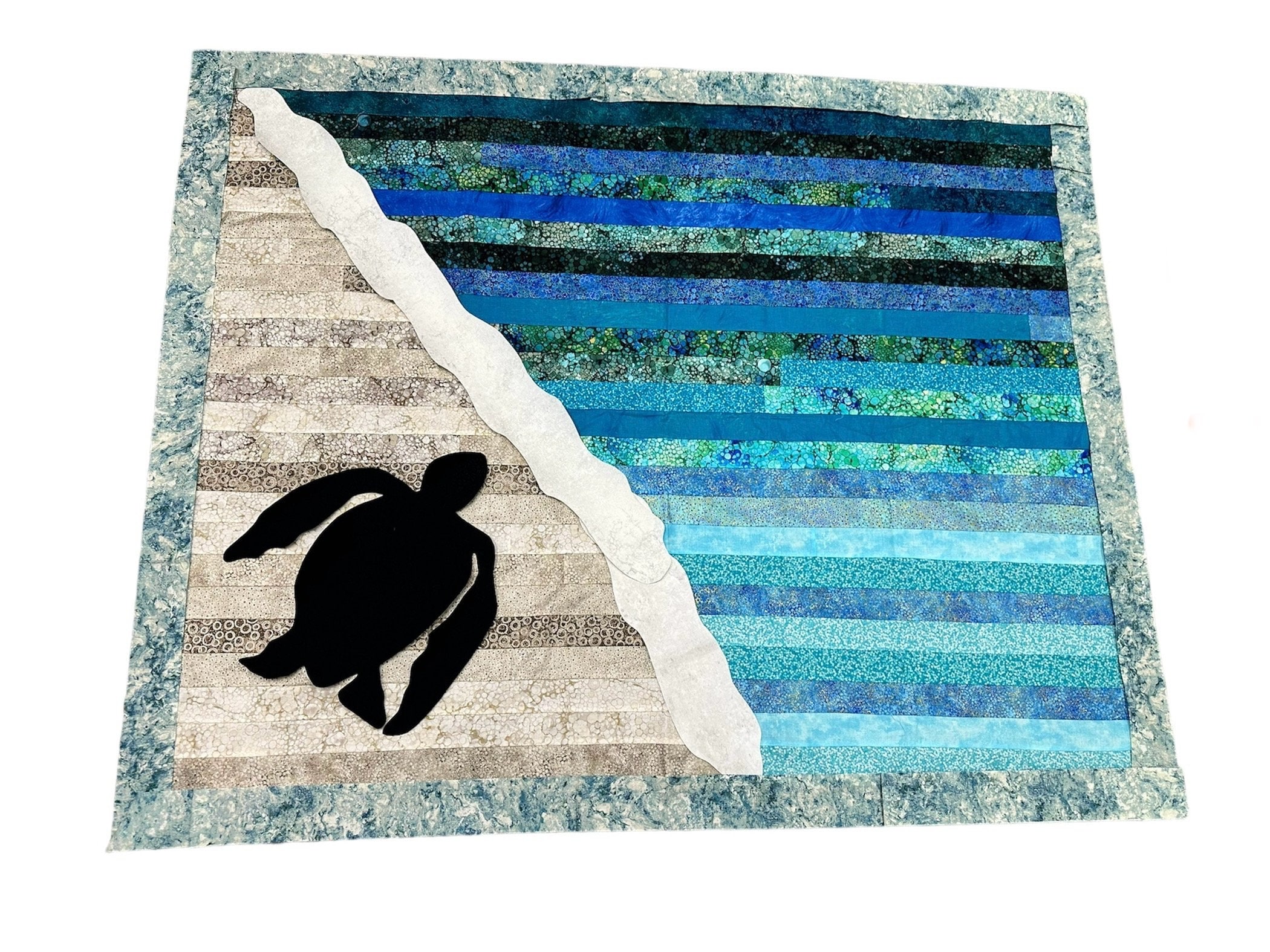 Sea Turtle Silhouette Appliqué Quilt Kit Pre Cut Northcott Fabrics - Etsy