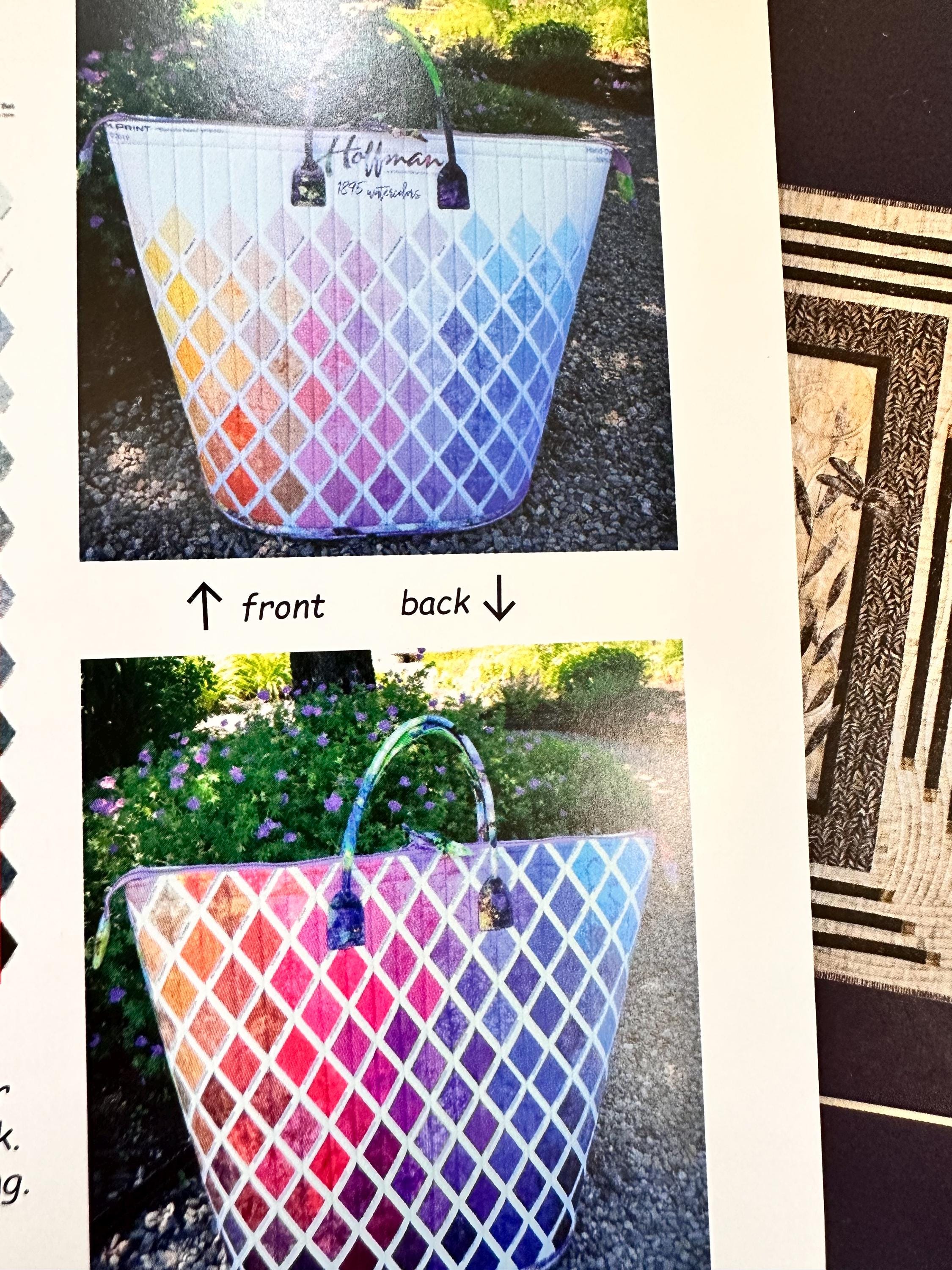 Aunties Two Patterns Happy Hauler Great for Panels 20”x18”x12” BIG BAG ...