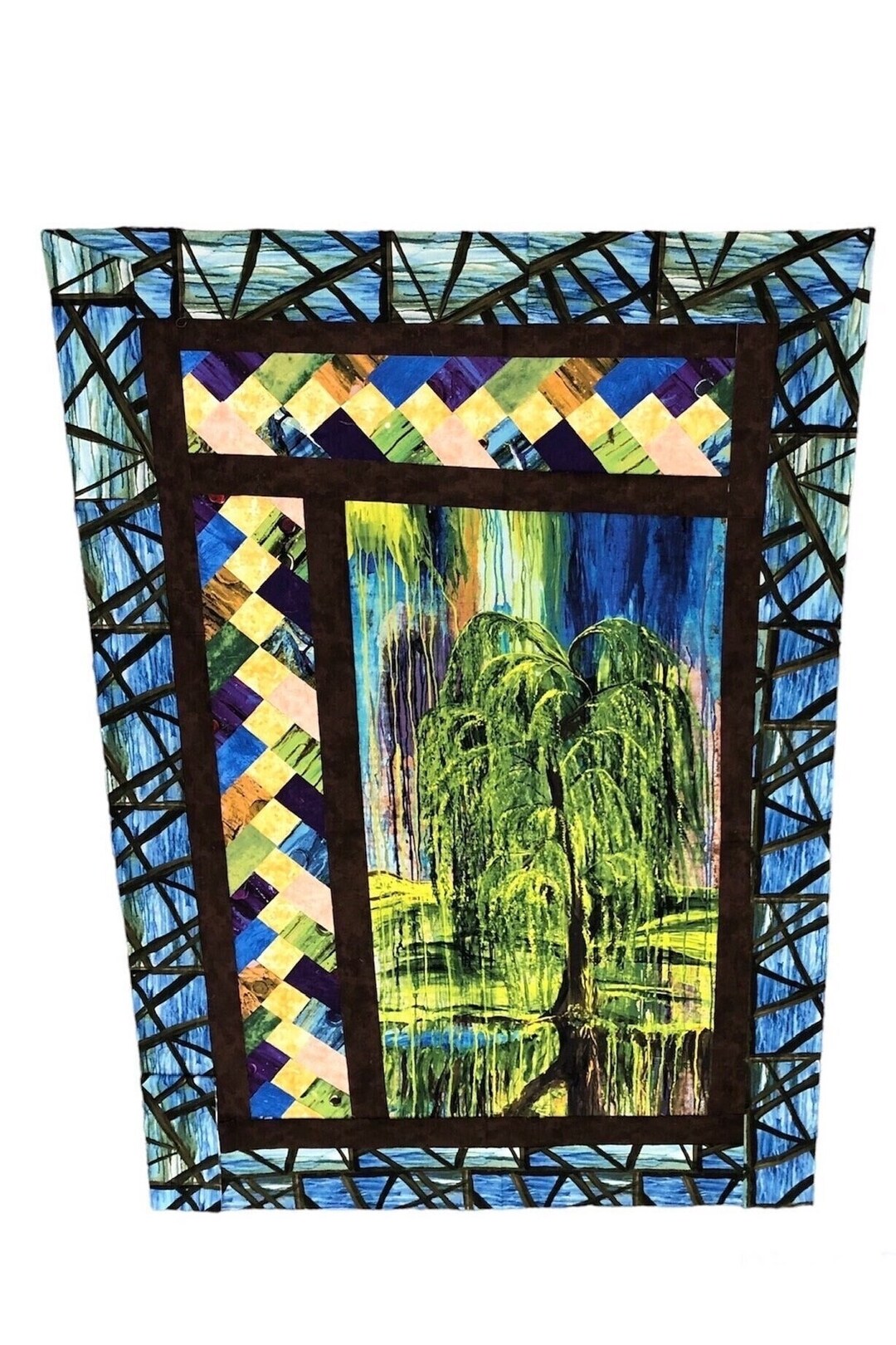 Northcott Fabrics Zen Willow Braid Pre Cut Quilt Kit With Binding 44 ...