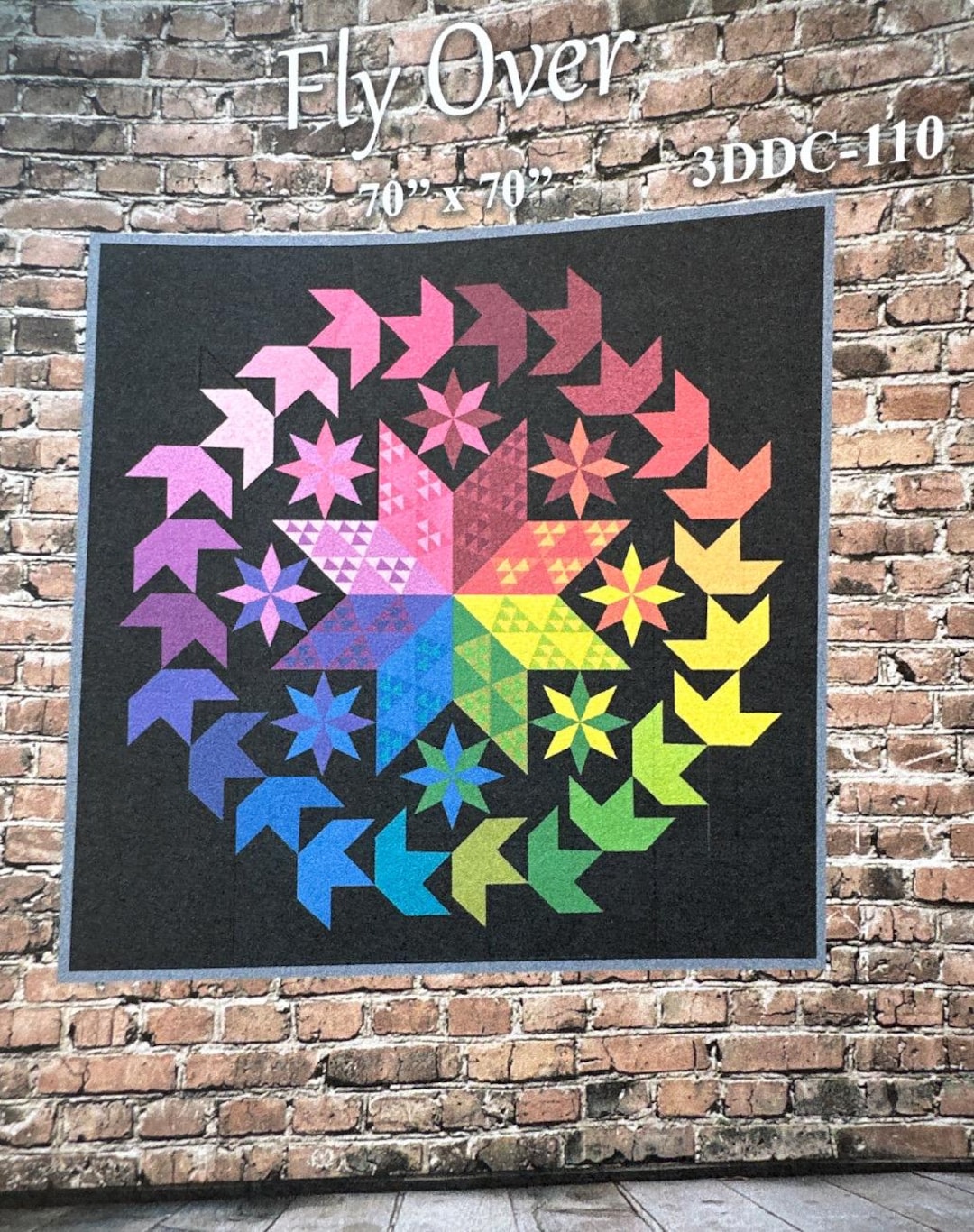 Fly Over Quilt Pattern: Rainbow Ombré Foundation Piecing (PDF Pattern ...