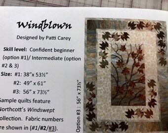 Windblown Quilt Pattern - Etsy