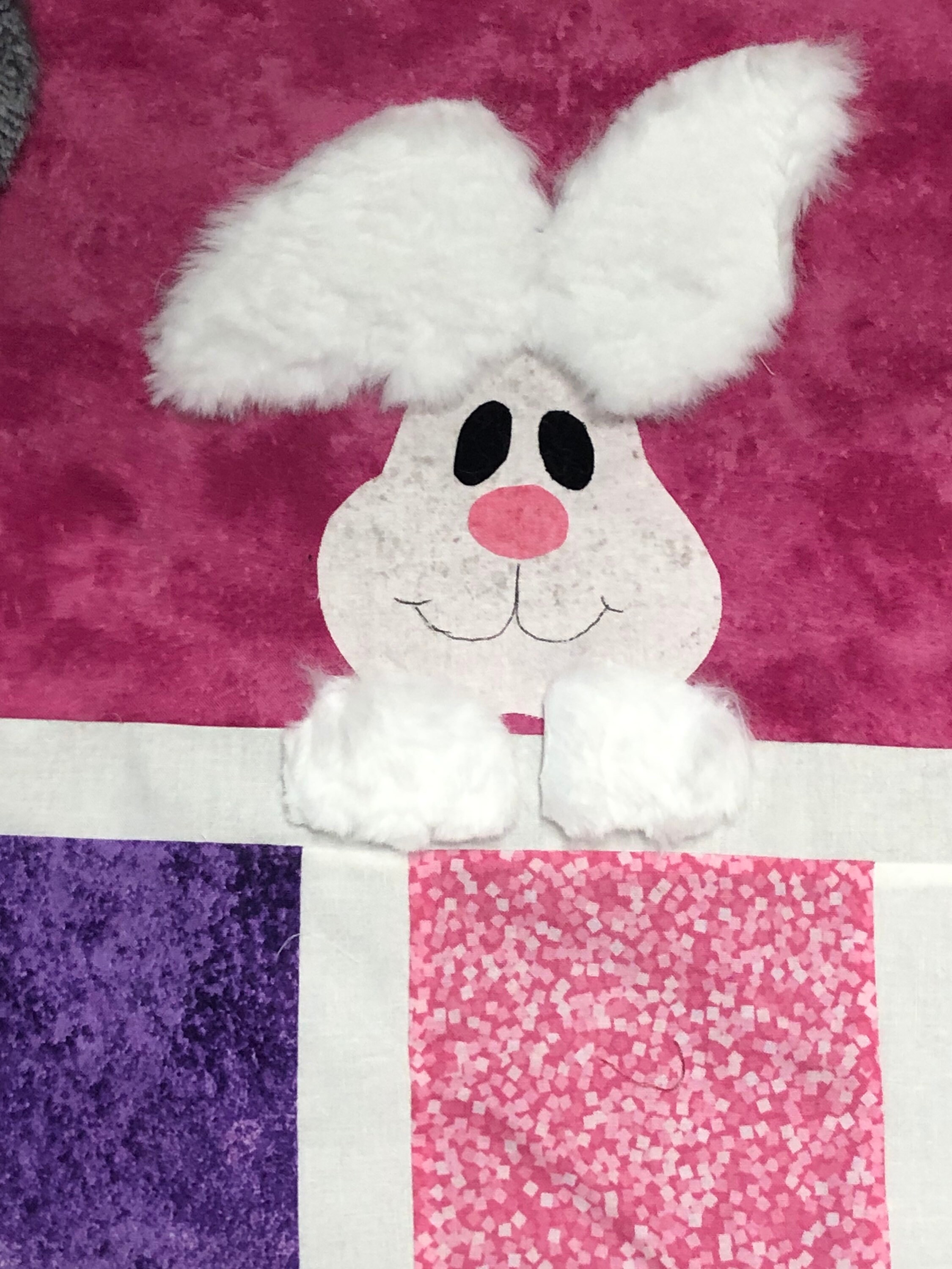 Northcott Furry Easter Bunny Appliqué Pre Cut Quilt - Etsy