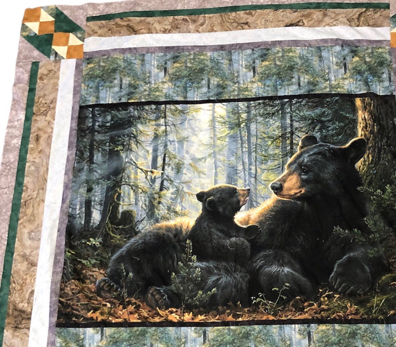 Mama Bear and Babys Bear Northcott Fabric Pre Cut Quilt Kit - Etsy