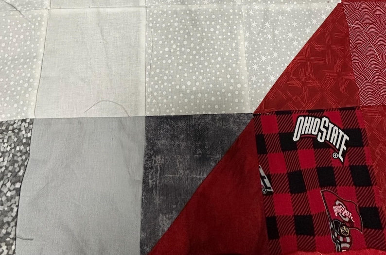 Ohio State Embroidered Quilt Kit: Precut Fabrics (74”x89”) - Etsy