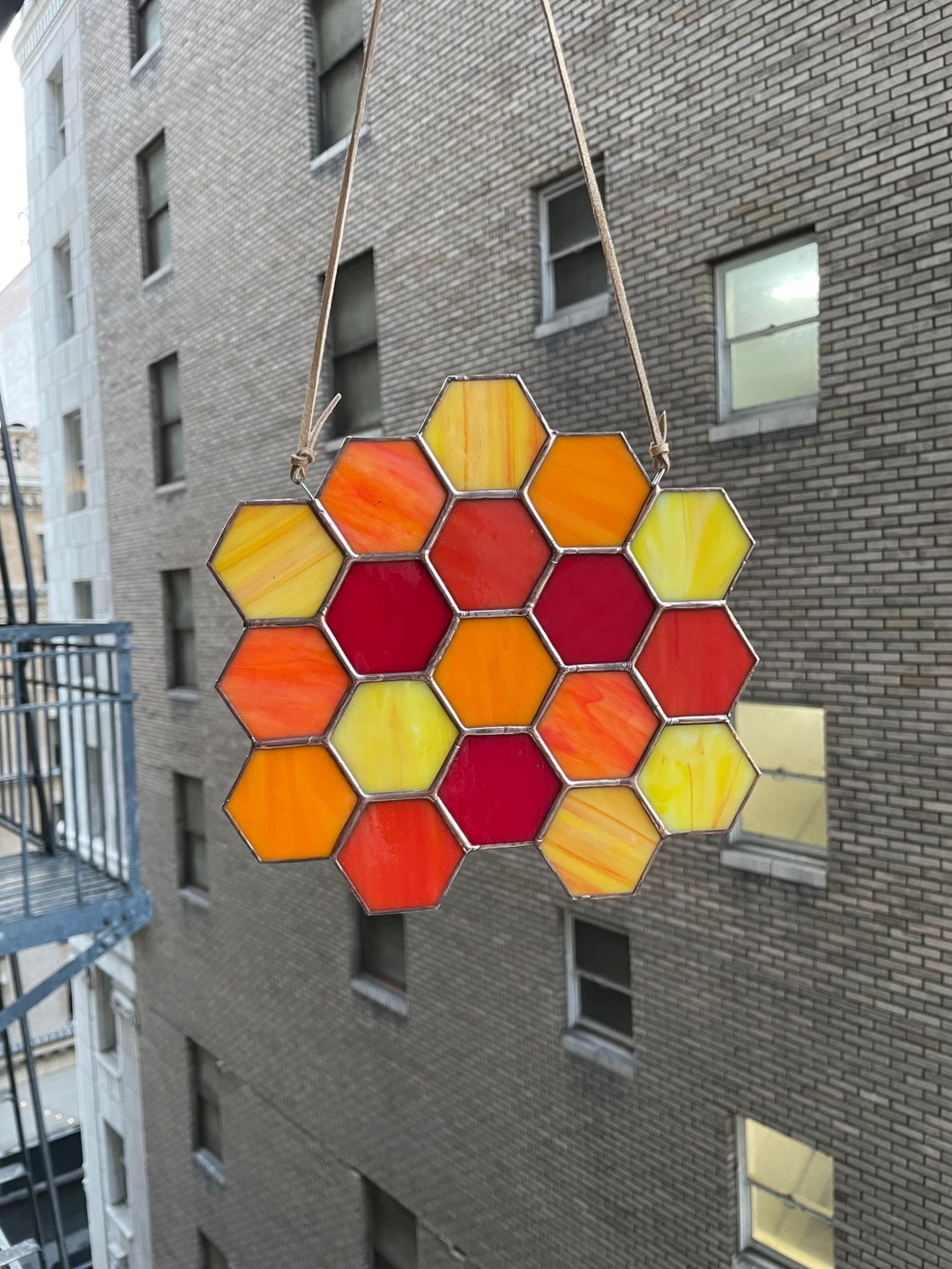 Honeycomb Stained Glass - Etsy