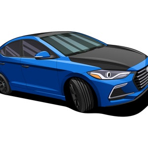 Digital Car Illustration Custom Car Photo Automotive - Etsy