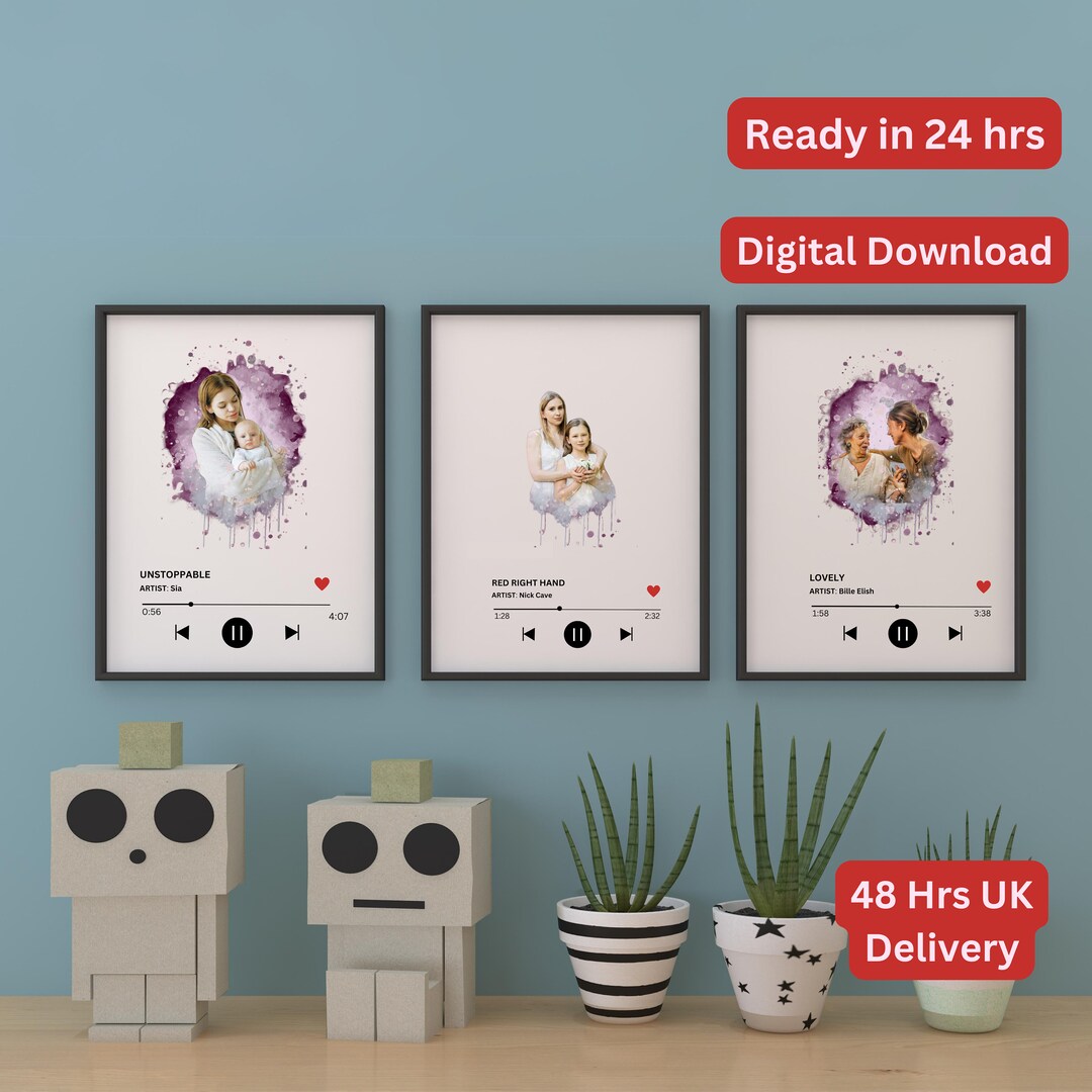 Spotify Plaque for Wall Poem Custom Song Personalised White Music App ...