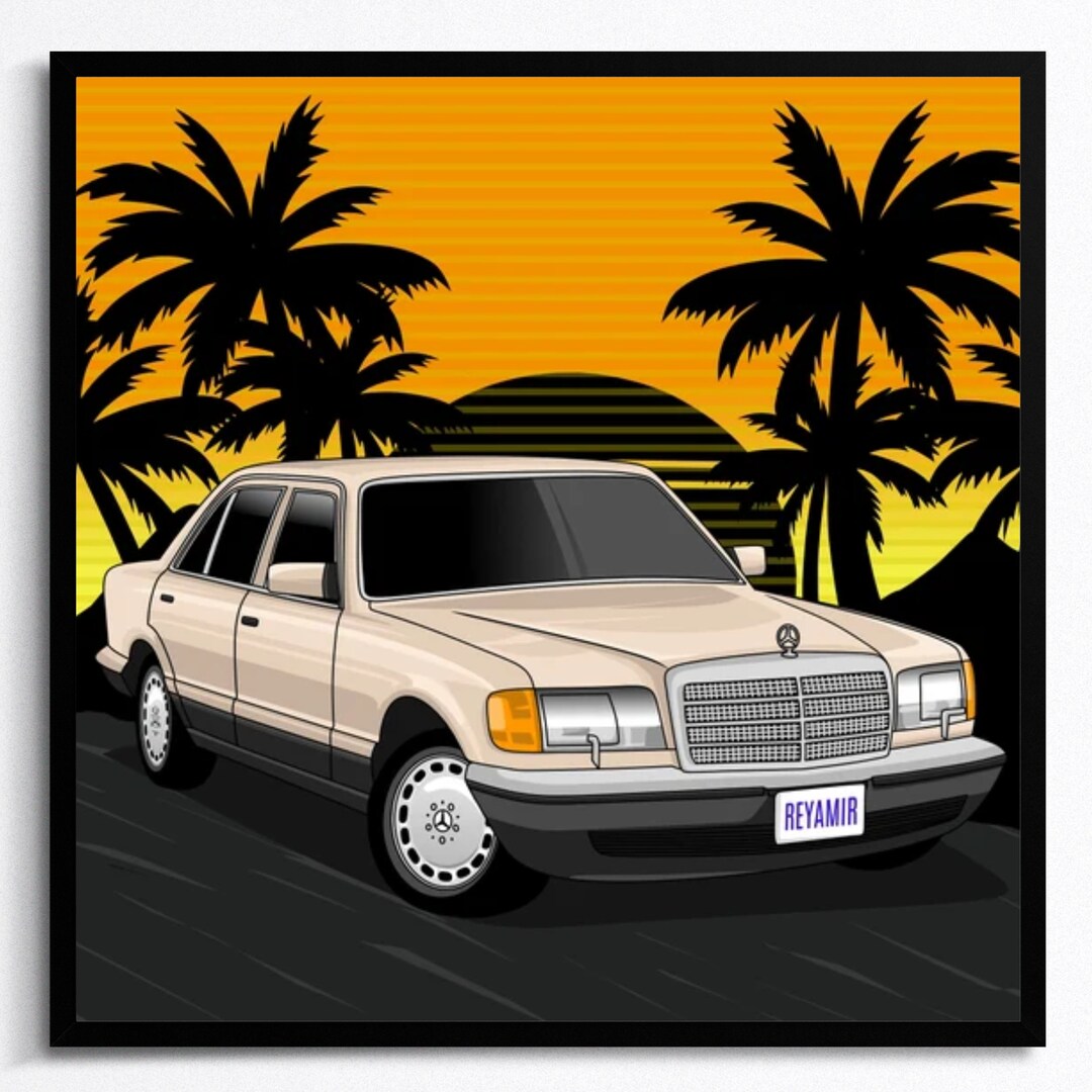 Digital Car Illustration Custom Car Photo Automotive Illustration Car ...
