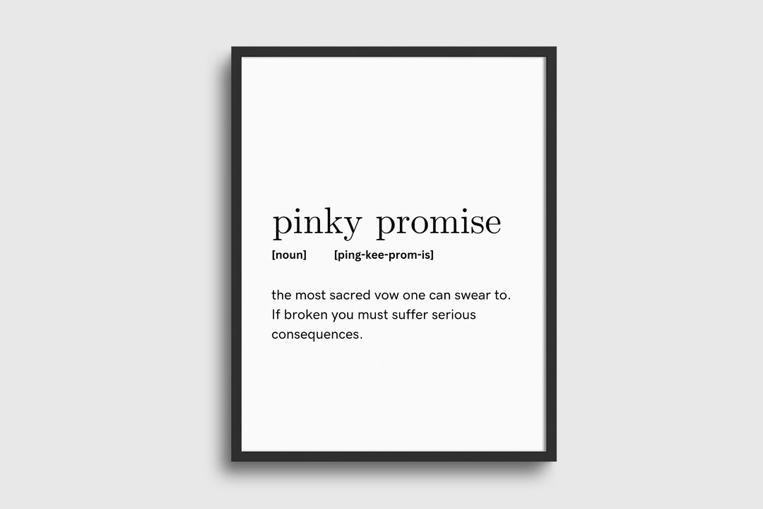 Pinky Promise Pinky Promise Art Pinky Promise Print A4 - Etsy