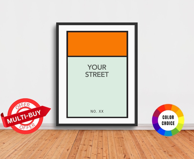 Personalized Monopoly Print Wall Art Poster, House Warming New Owner ...