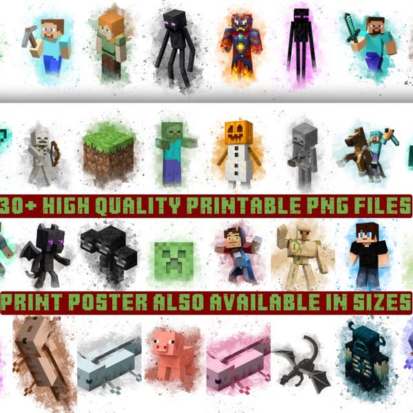Mincraft Posters - Etsy