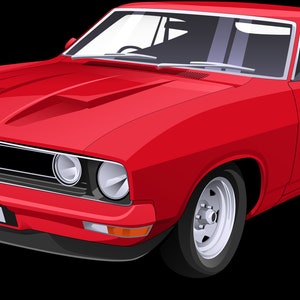 Digital Car Illustration Custom Car Photo Automotive - Etsy