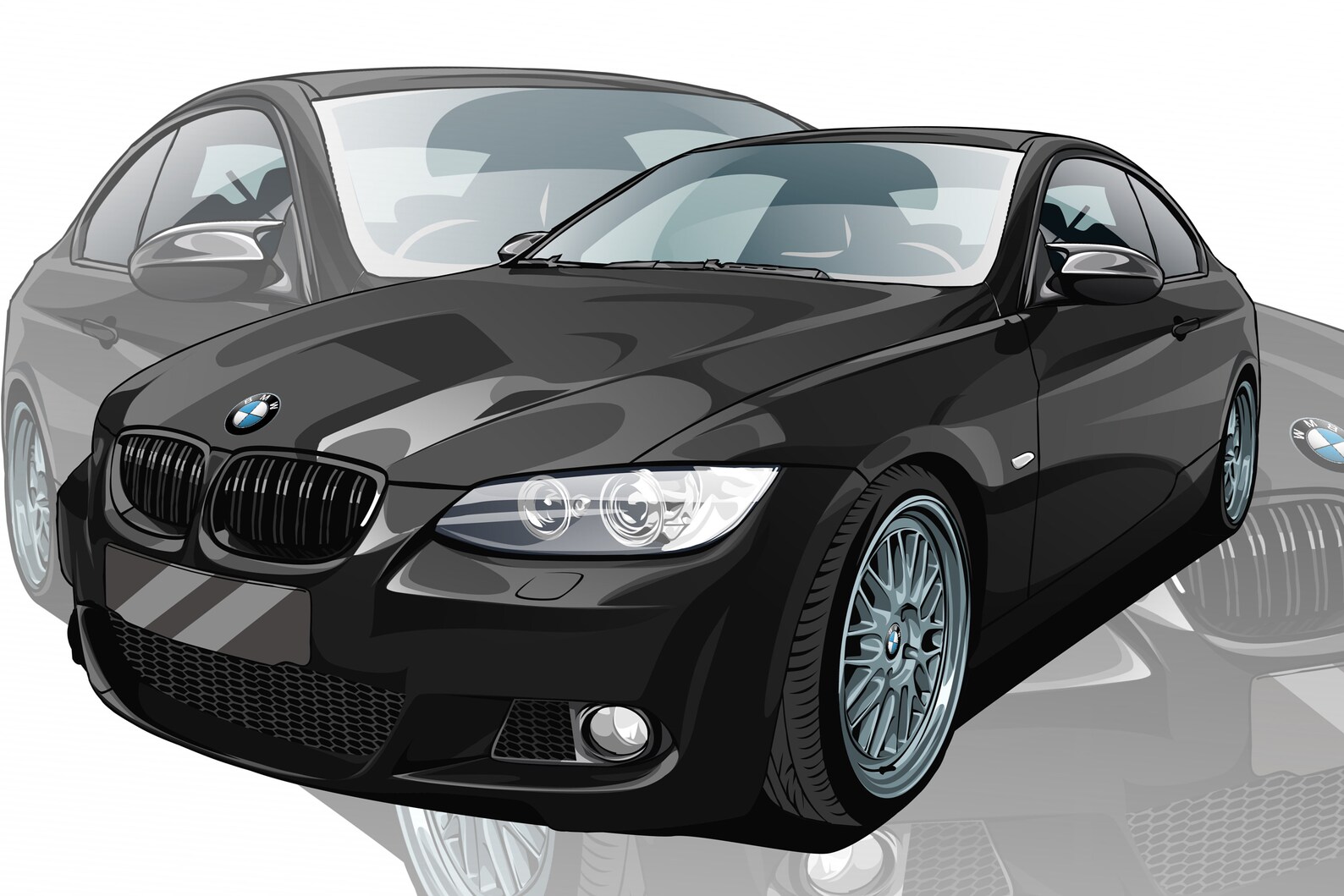 Digital Car Illustration Custom Car Photo Automotive - Etsy