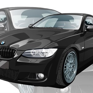 Digital Car Illustration Custom Car Photo Automotive - Etsy