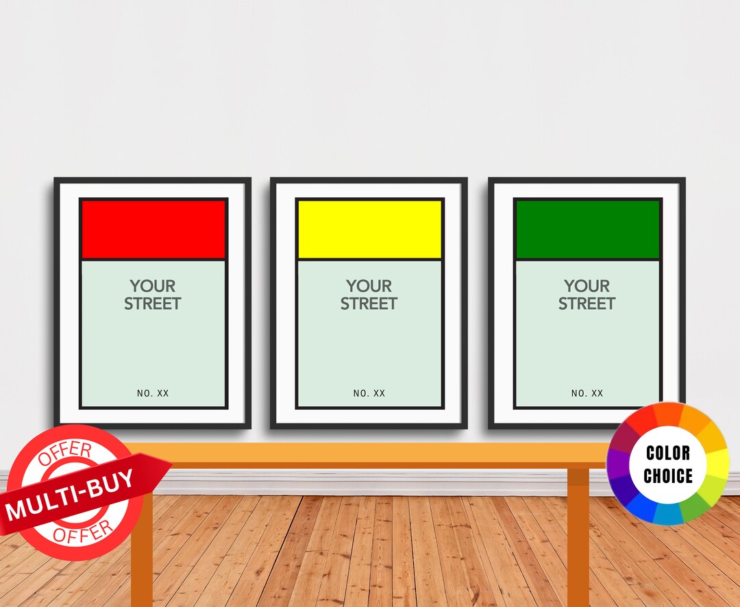Personalized Monopoly Print Wall Art Poster, House Warming New Owner ...
